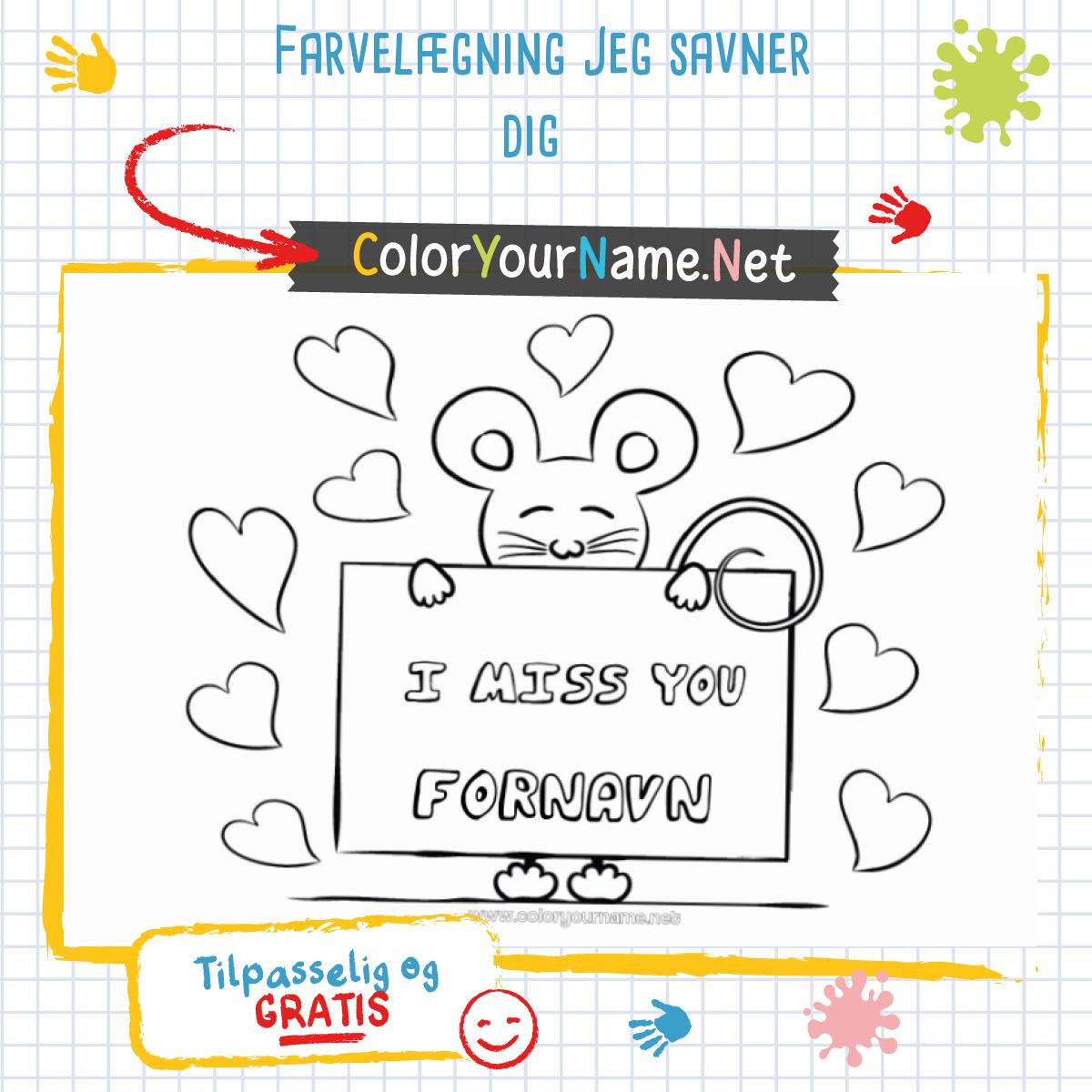 Farvelægning Jeg savner dig