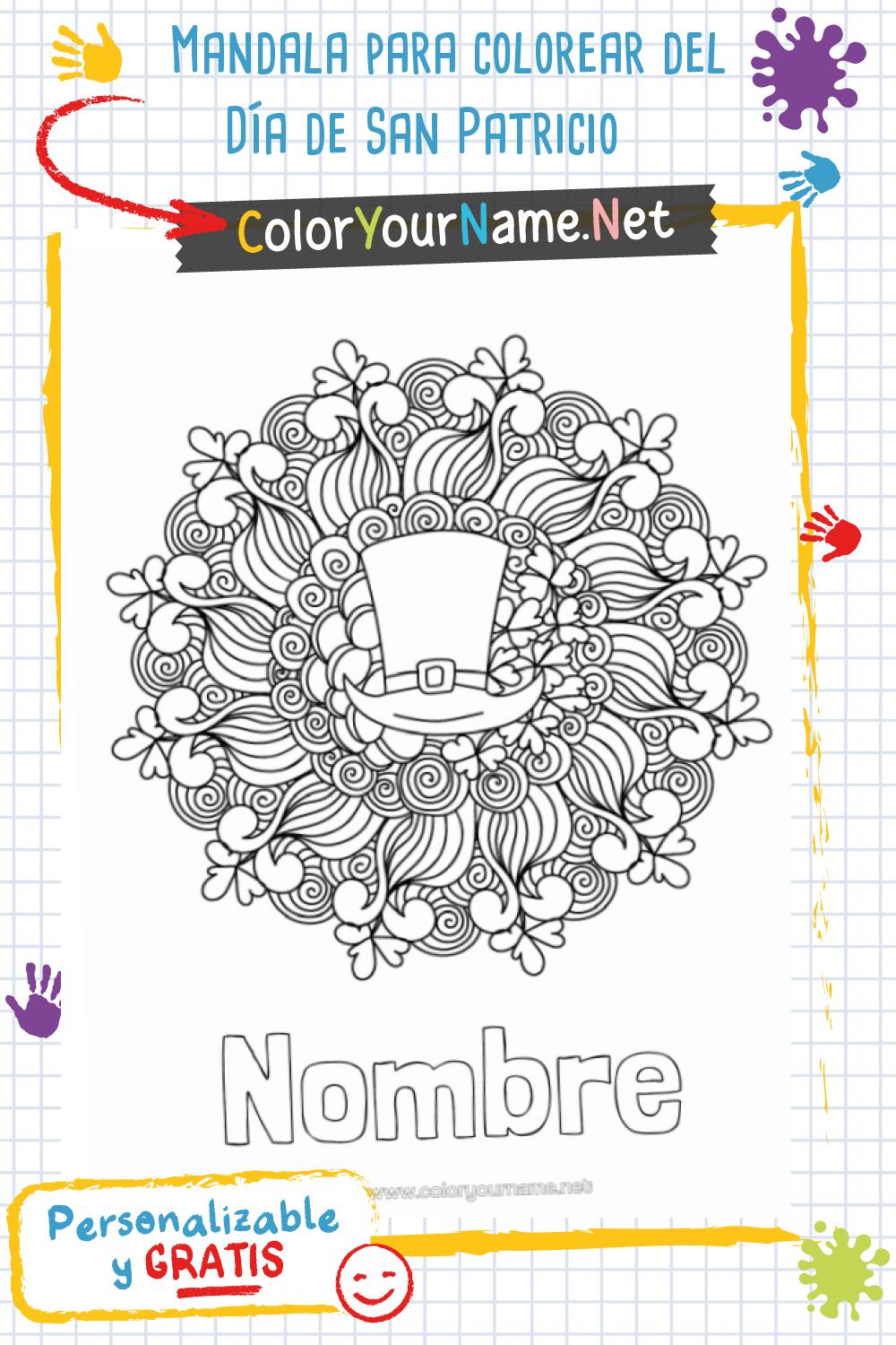 Mandala para colorear del Día de San Patricio