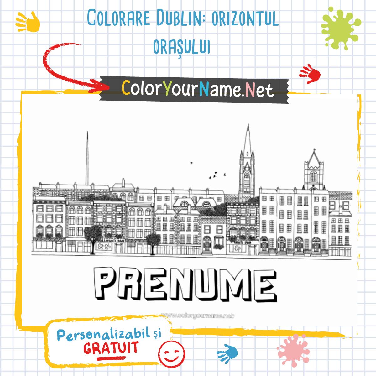 Colorare Dublin: orizontul orașului