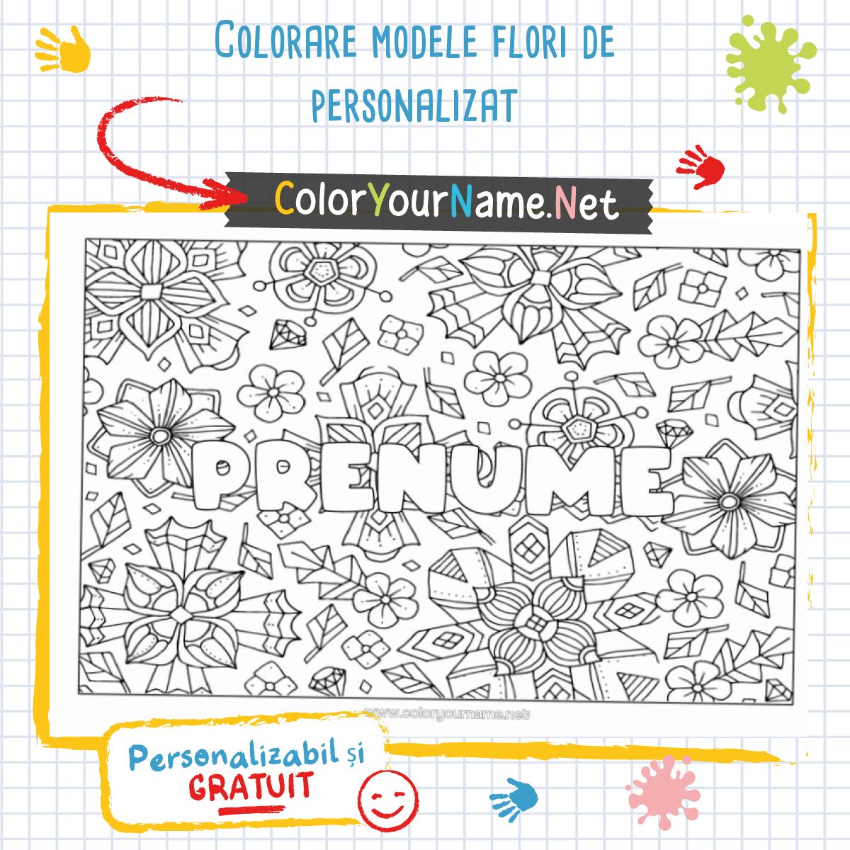Colorare modele flori de personalizat
