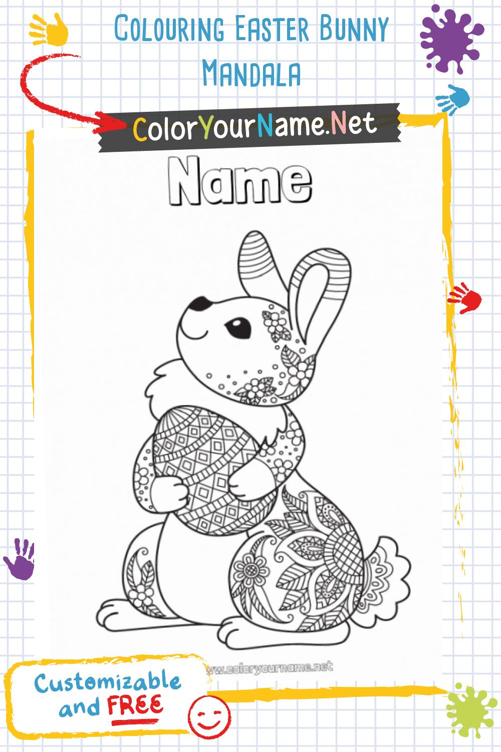 Colouring Easter Bunny Mandala