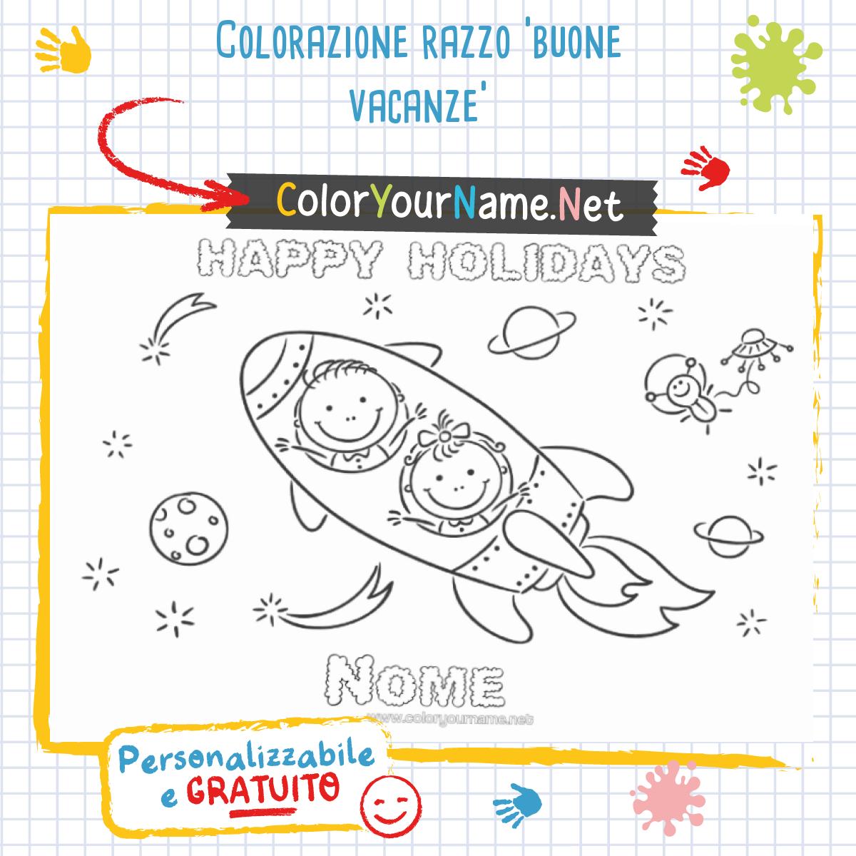 Colorazione razzo 'buone vacanze'