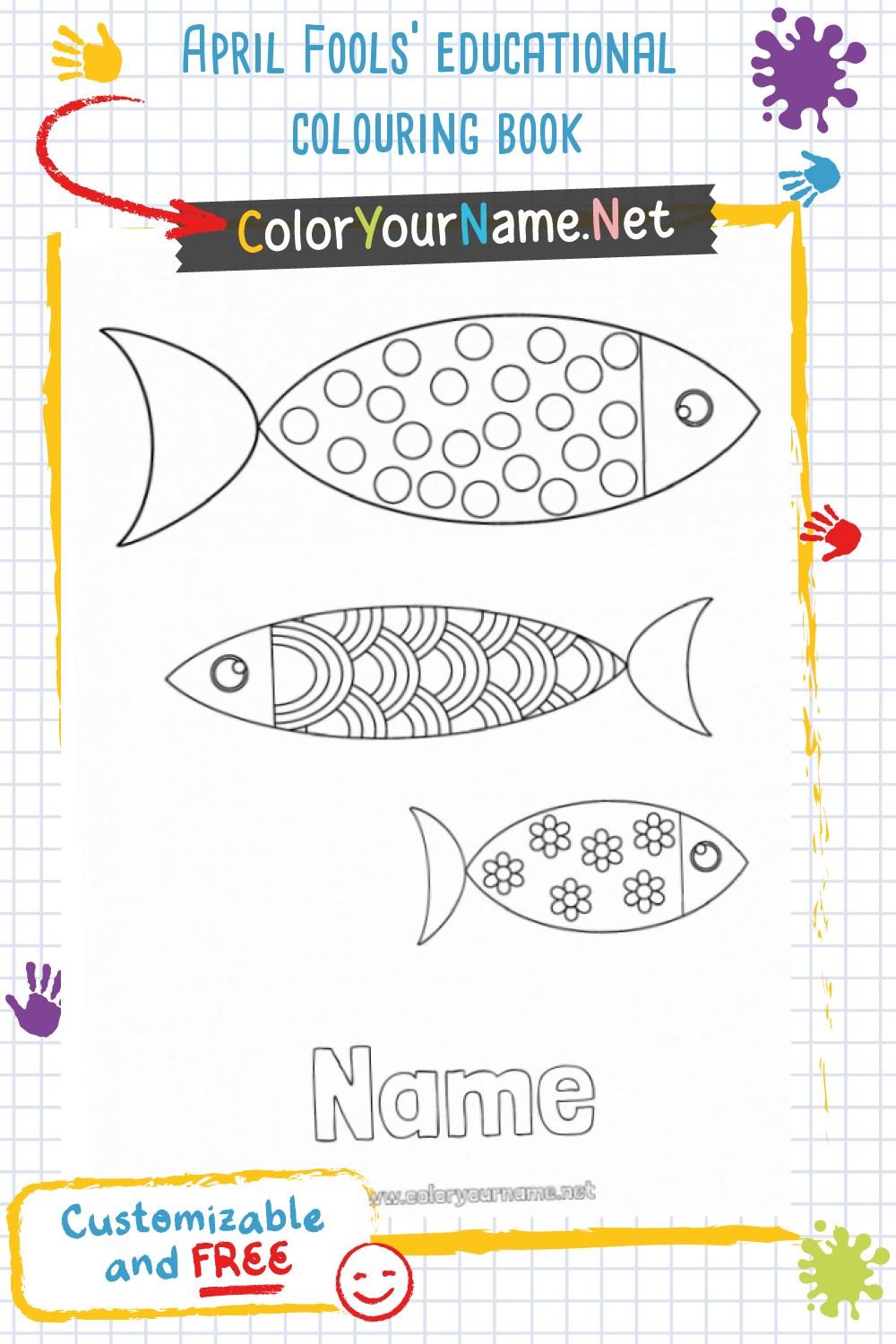 April Fools' educational colouring book
