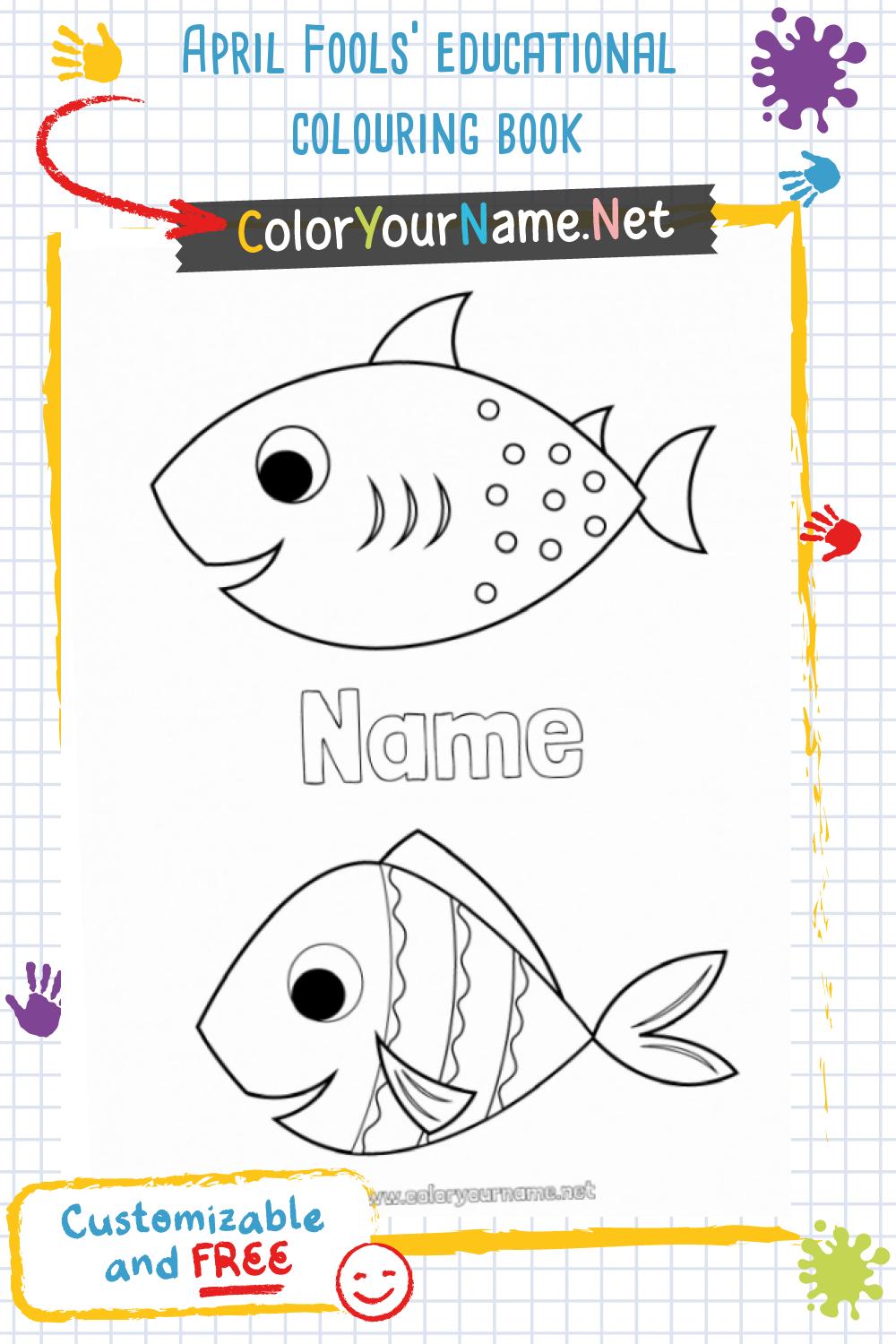 April Fools' educational colouring book