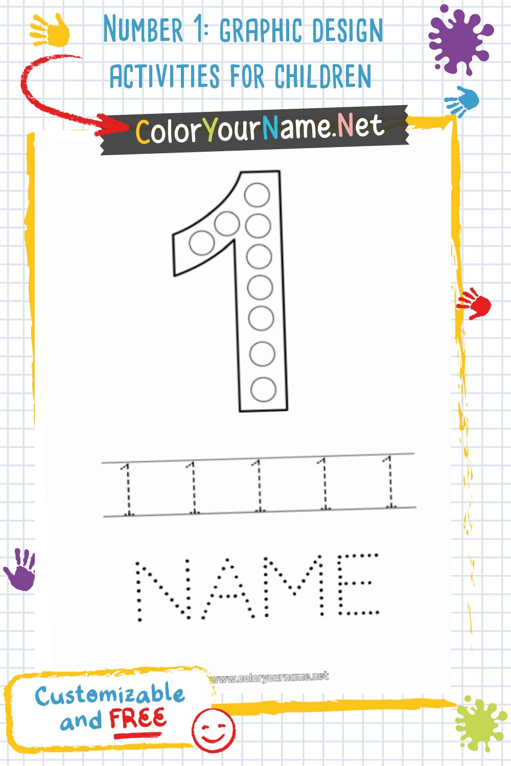 Number 1: graphic design activities for children
