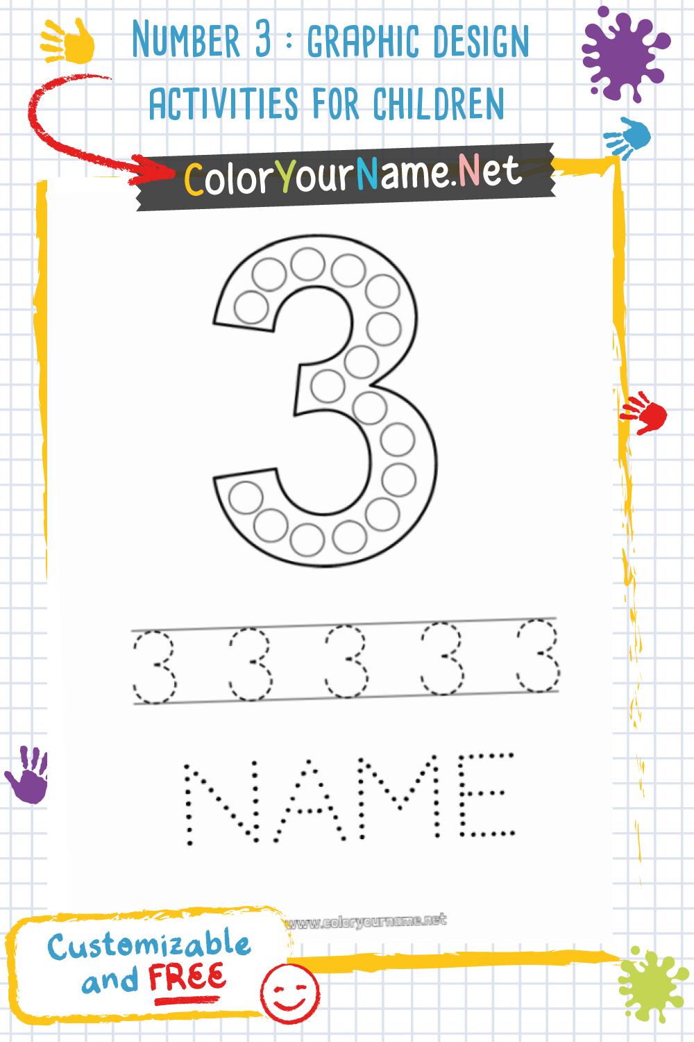 Number 3 : graphic design activities for children