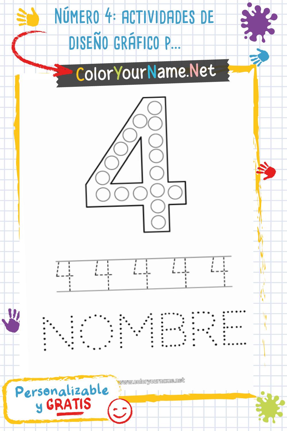Número 4: actividades de diseño gráfico para niños