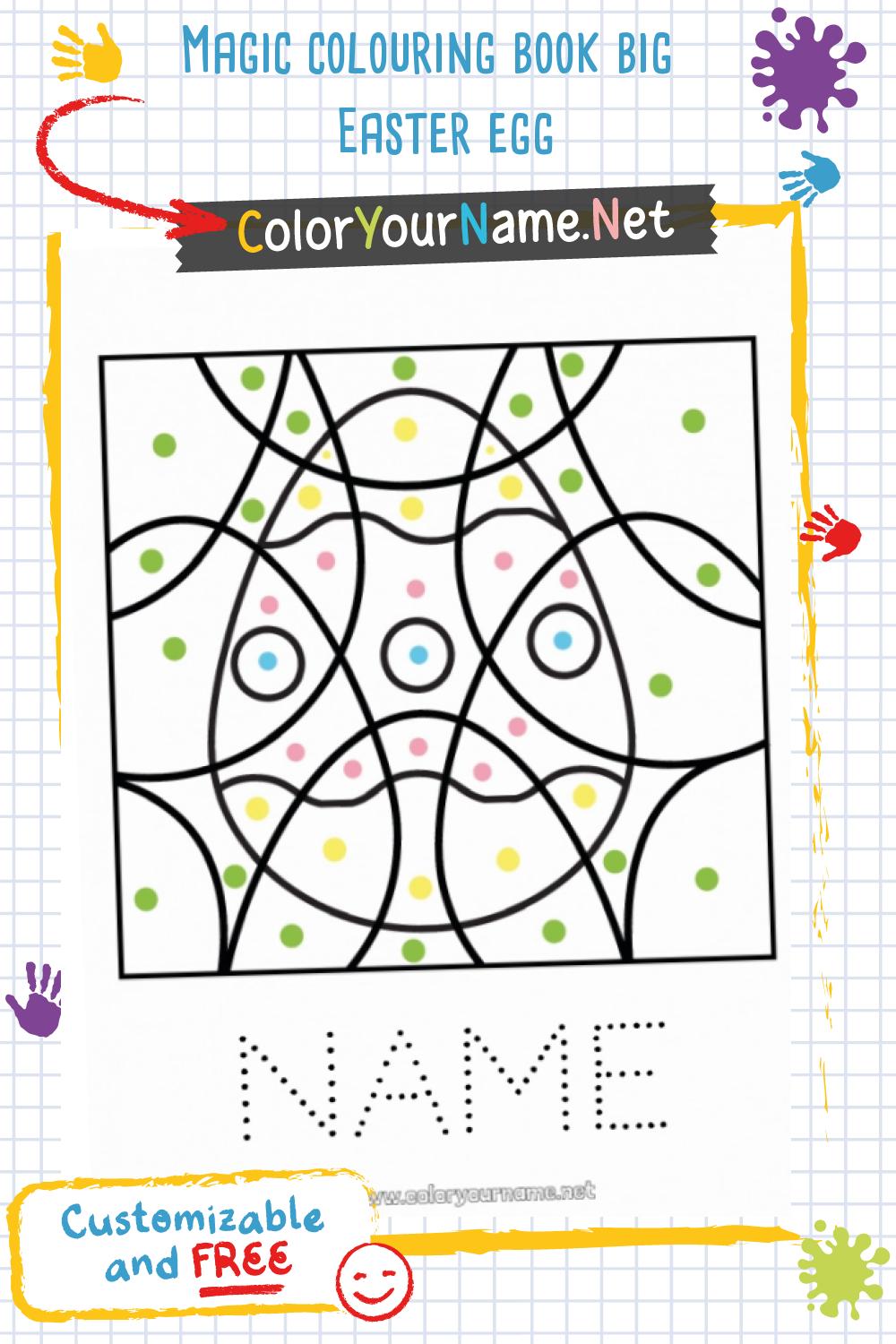 Magic colouring book big Easter egg