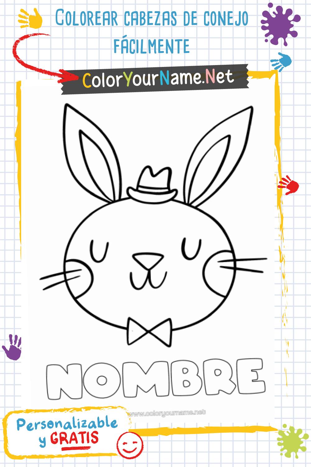 Colorear cabezas de conejo fácilmente