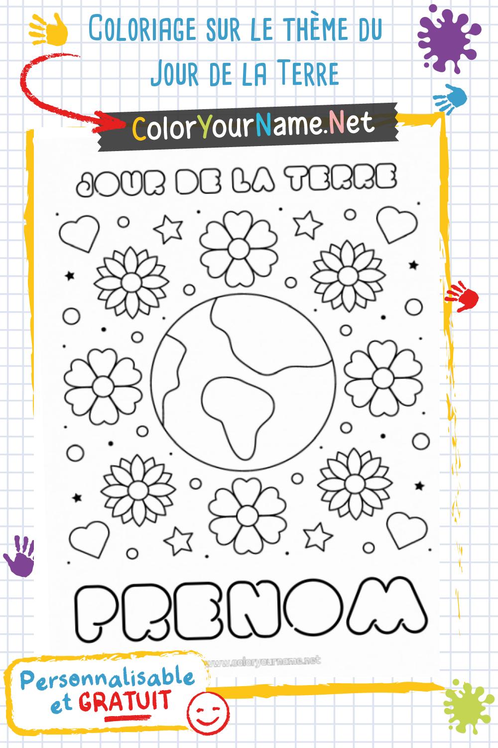 Coloriage sur le thème du Jour de la Terre