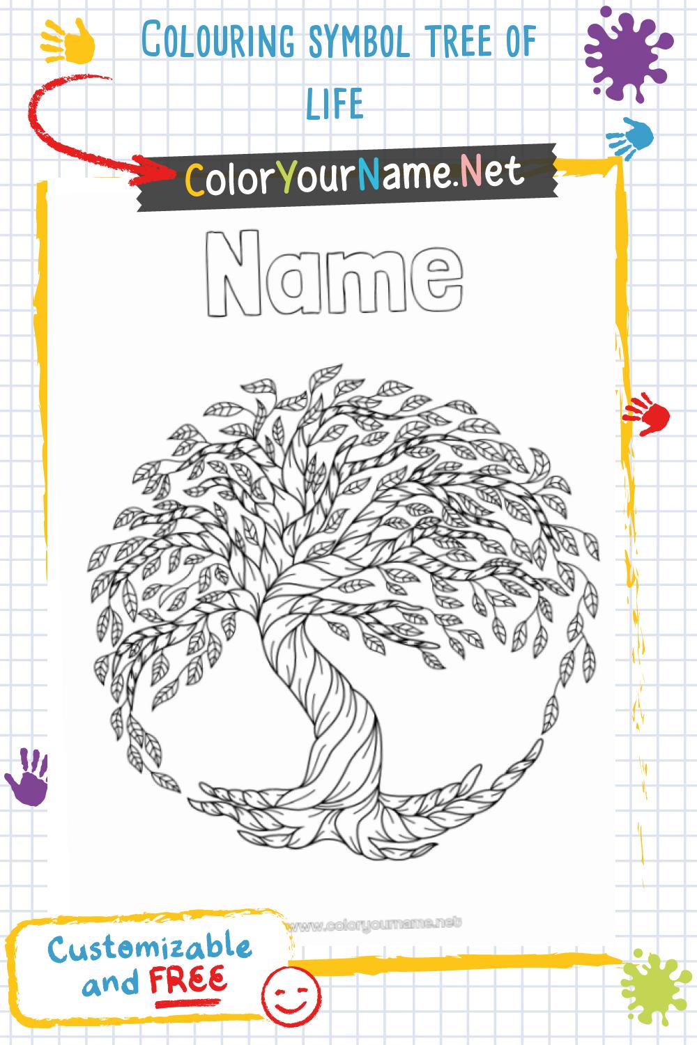 Colouring symbol tree of life