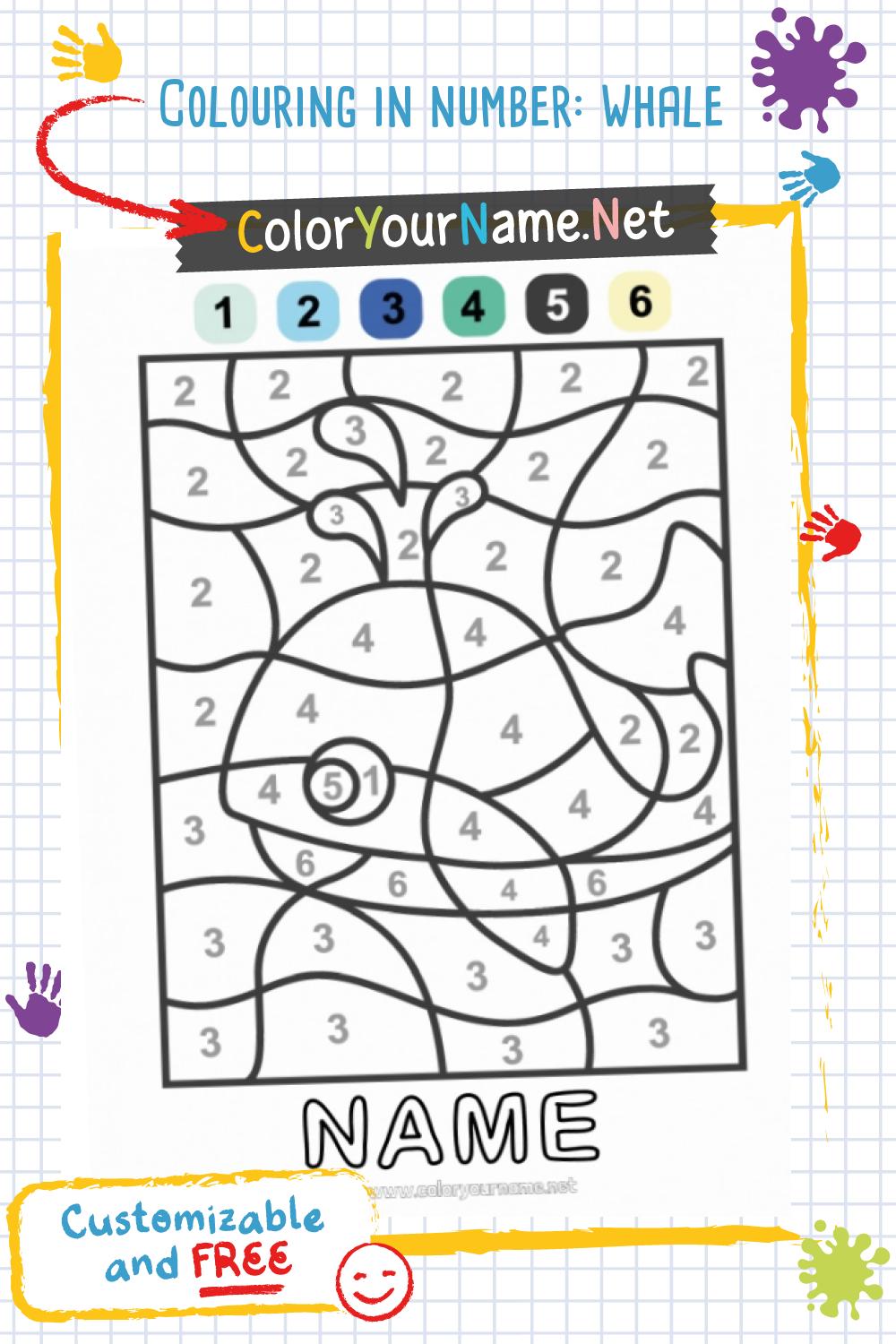 Colouring in number: whale