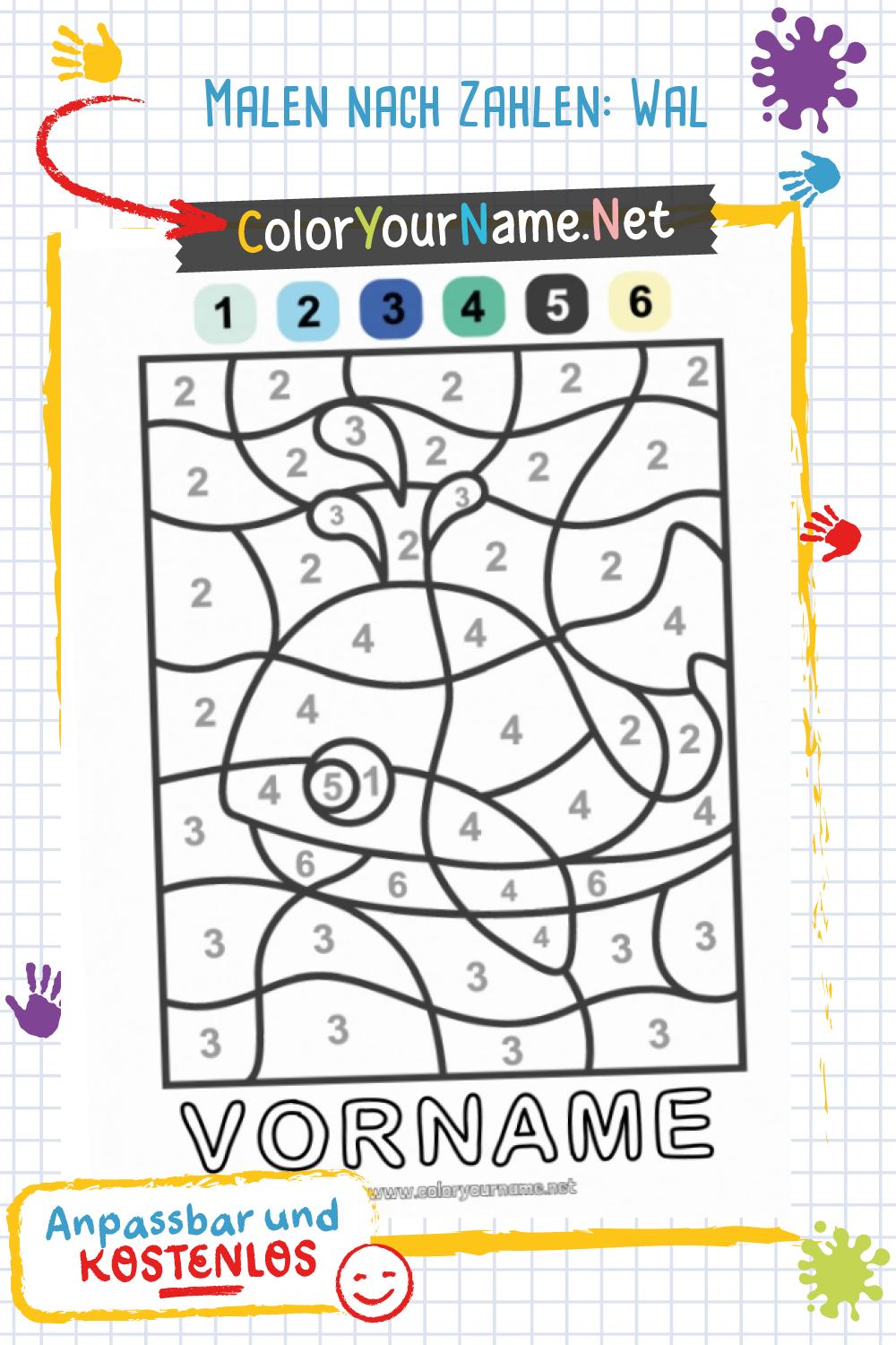Malen nach Zahlen: Wal