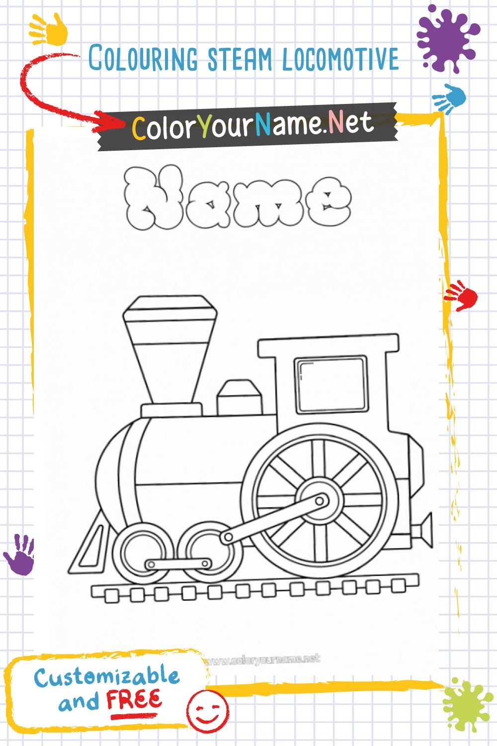 Colouring steam locomotive