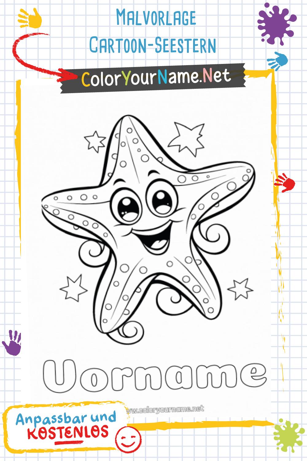 Malvorlage Cartoon-Seestern