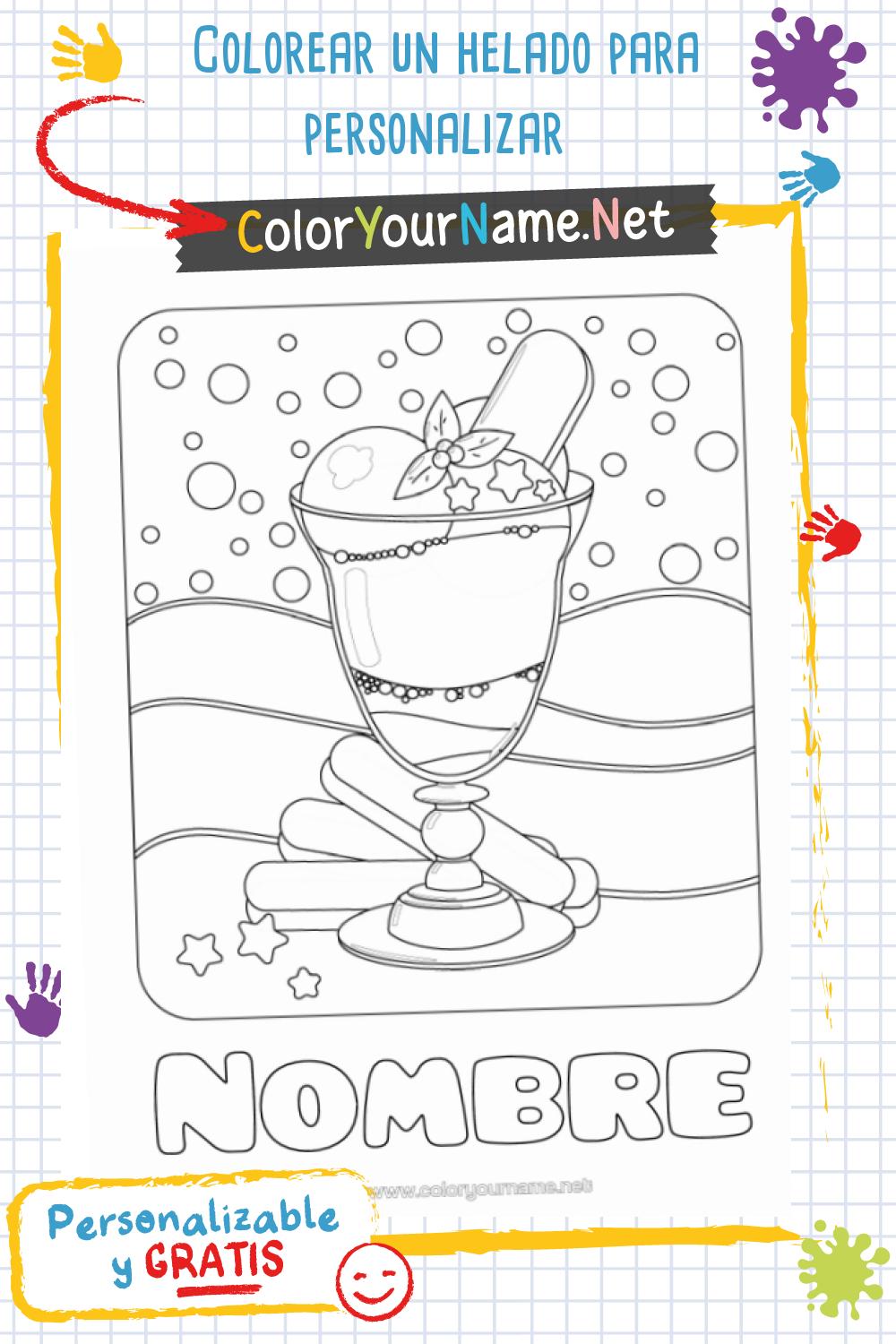 Colorear un helado para personalizar