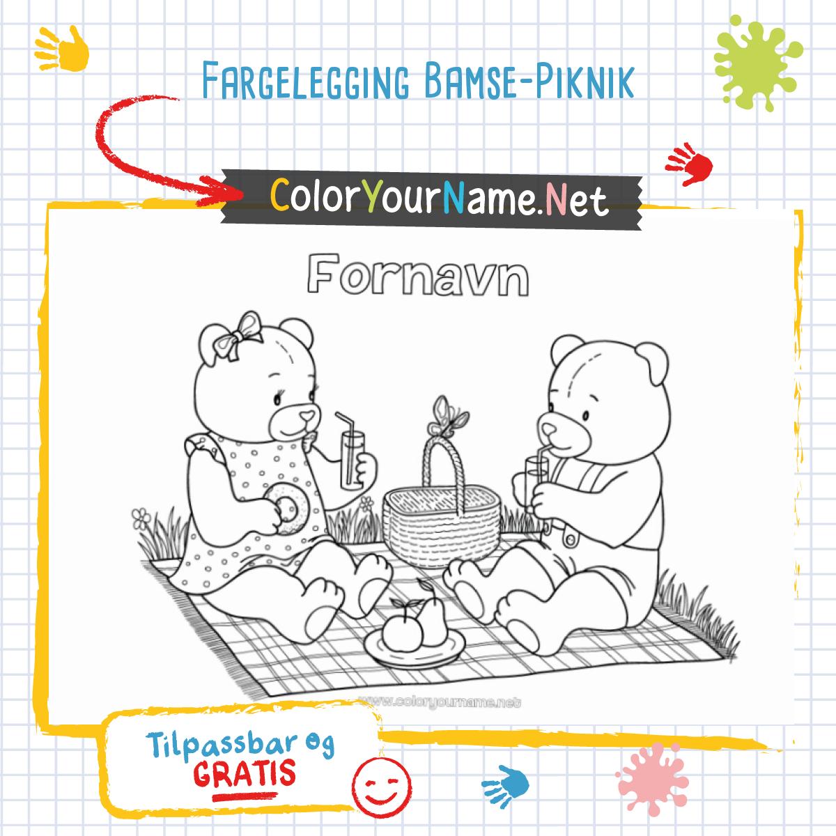 Fargelegging Bamse-Piknik