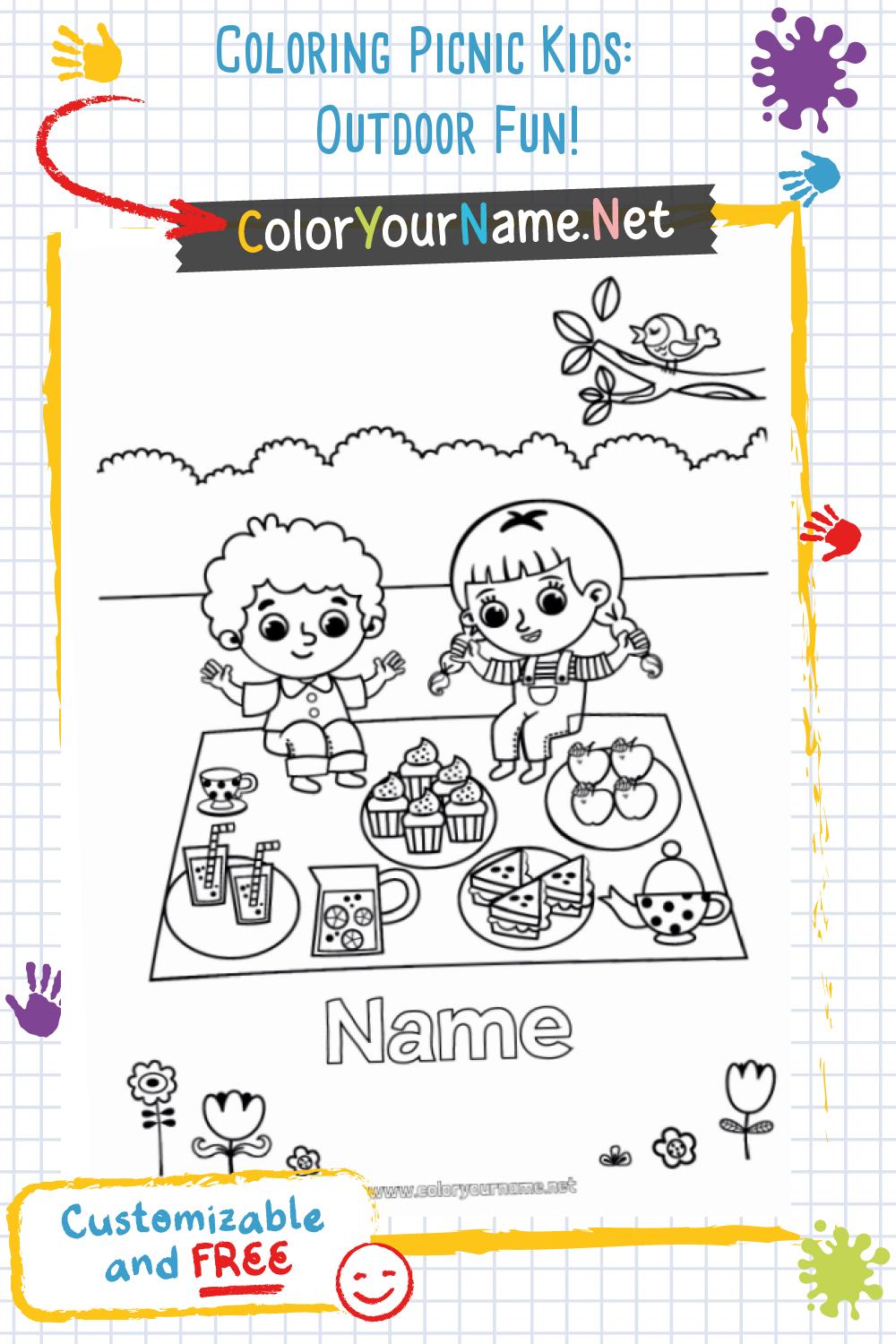 Coloring Picnic Kids: Outdoor Fun!