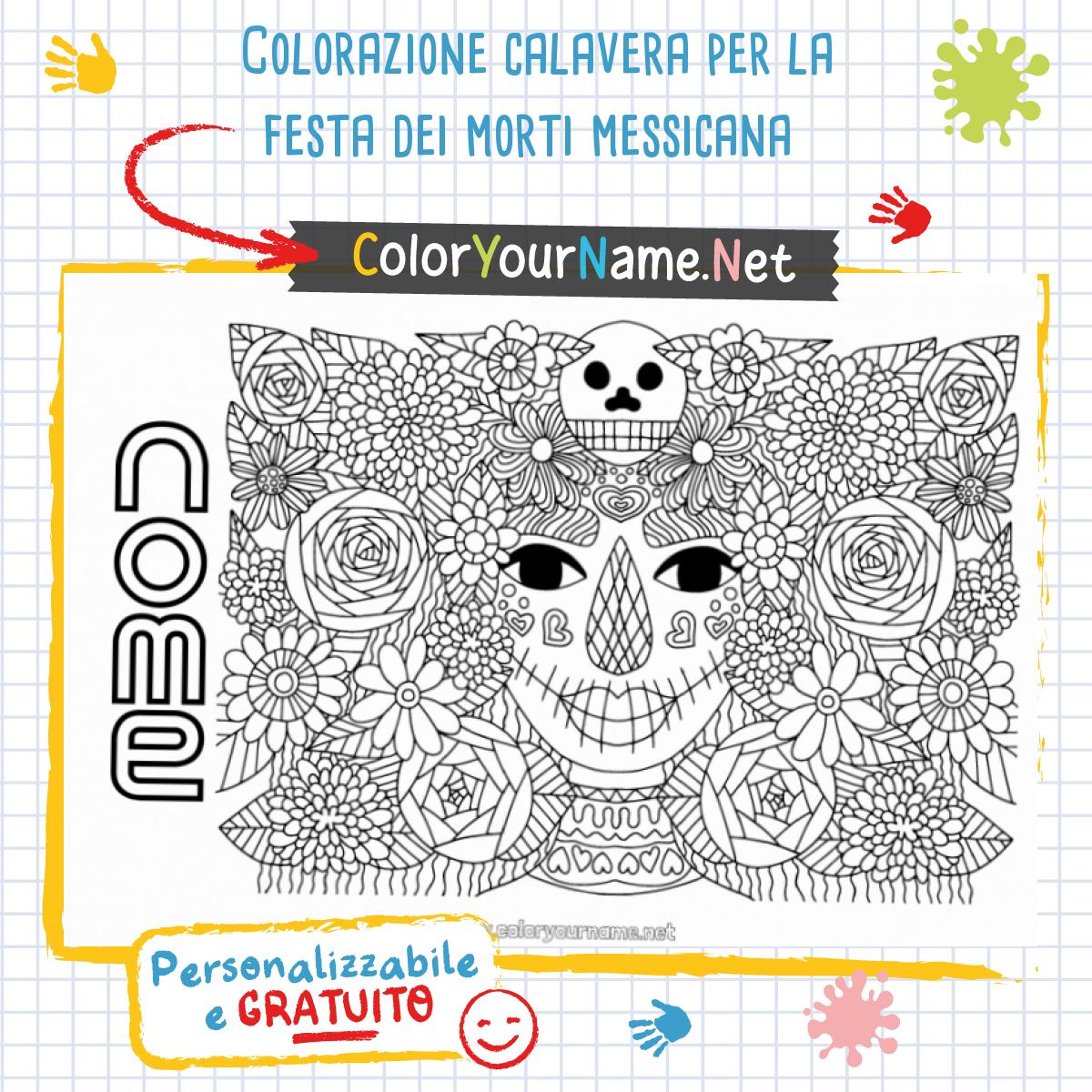 Colorazione calavera per la festa dei morti messicana