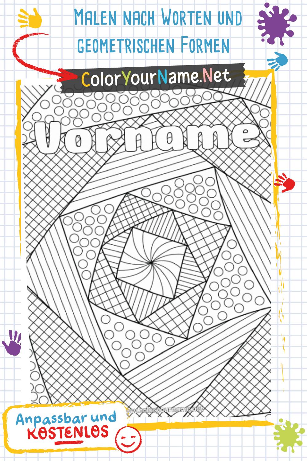 Malen nach Worten und geometrischen Formen