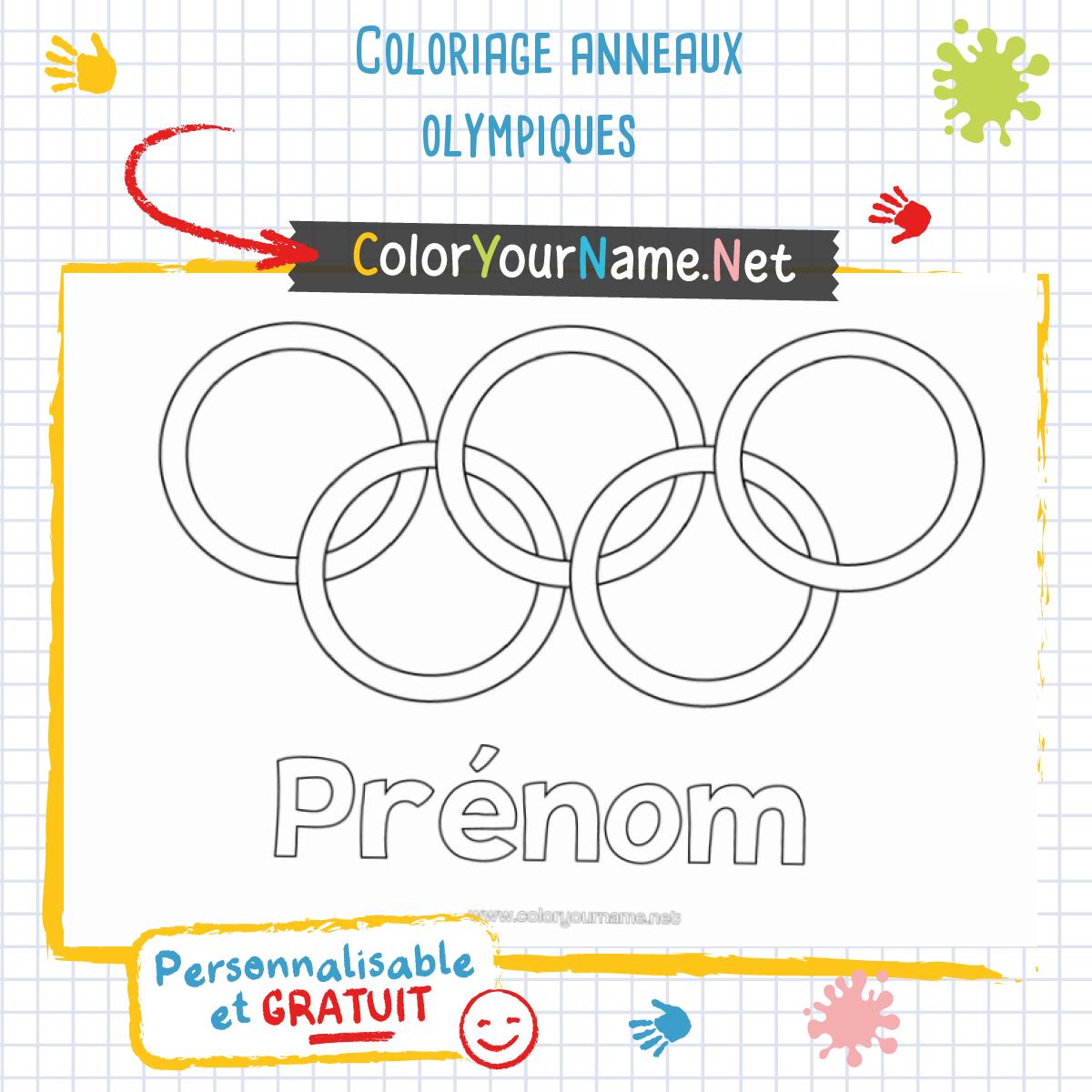 Coloriage anneaux olympiques