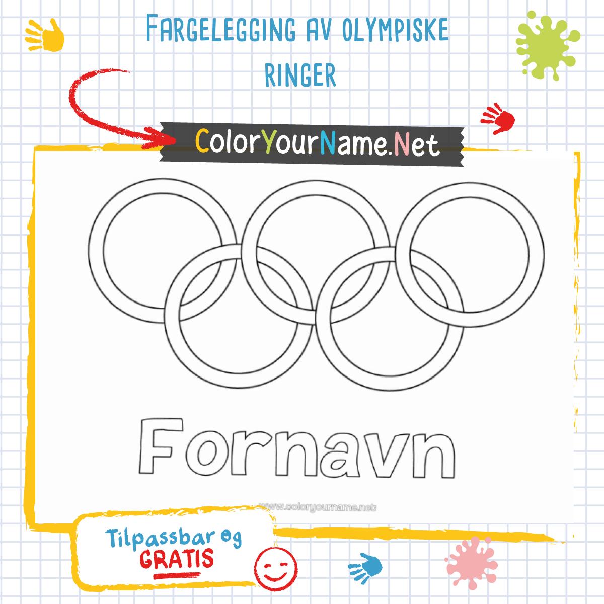 Fargelegging av olympiske ringer