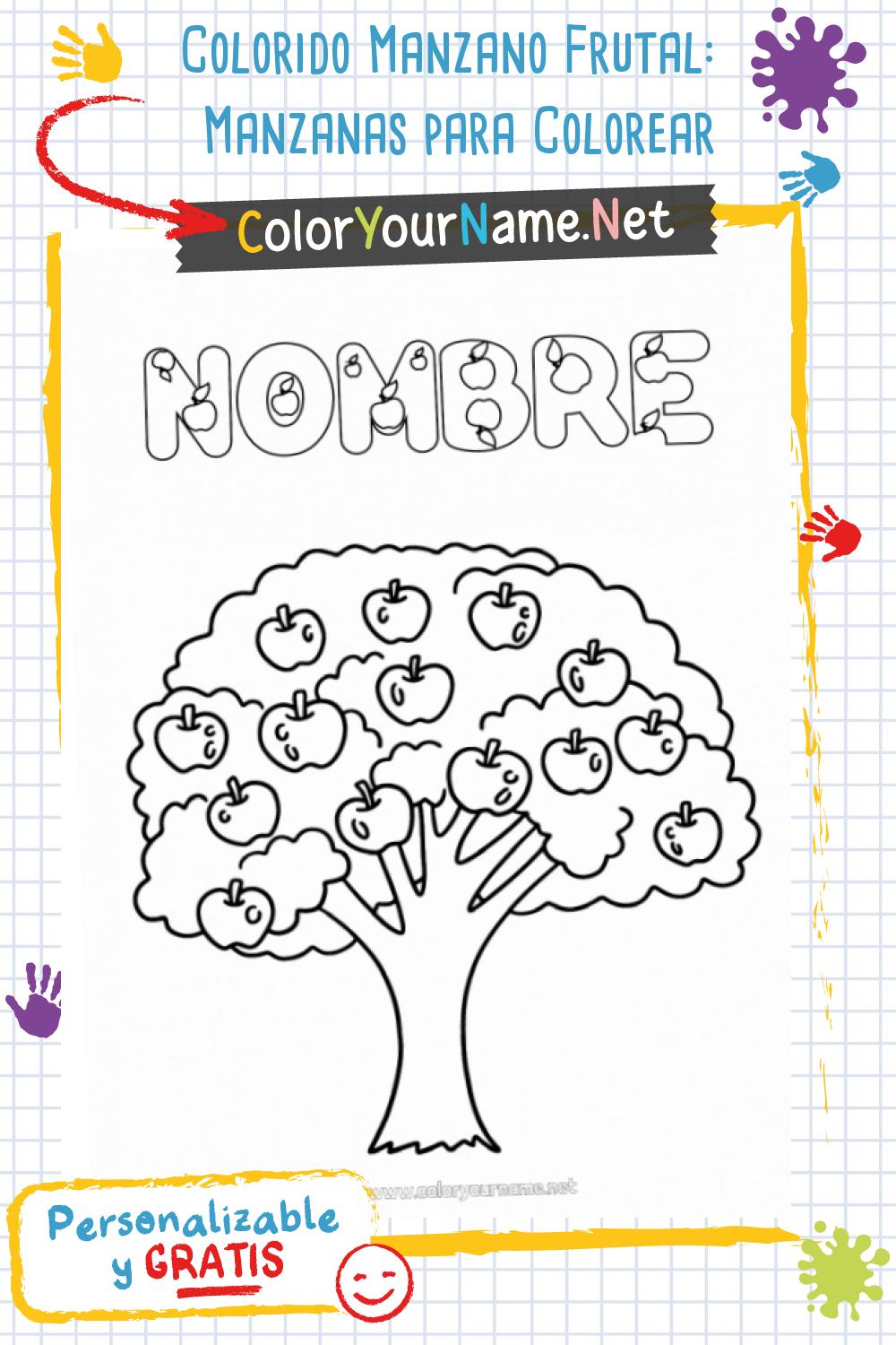 Colorido Manzano Frutal: Manzanas para Colorear