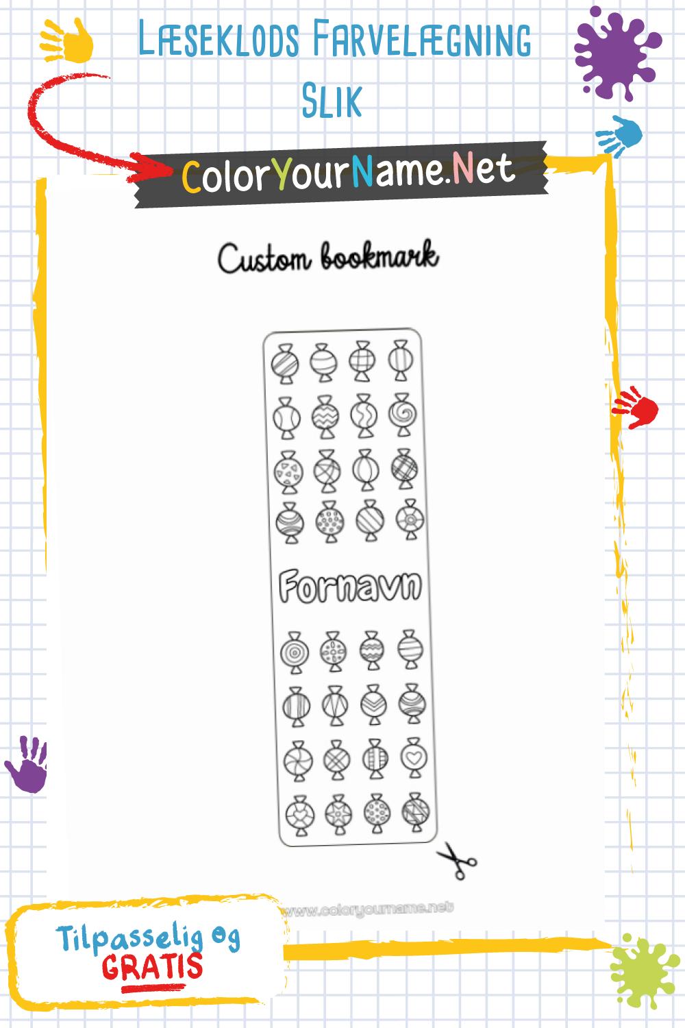 Læseklods Farvelægning Slik