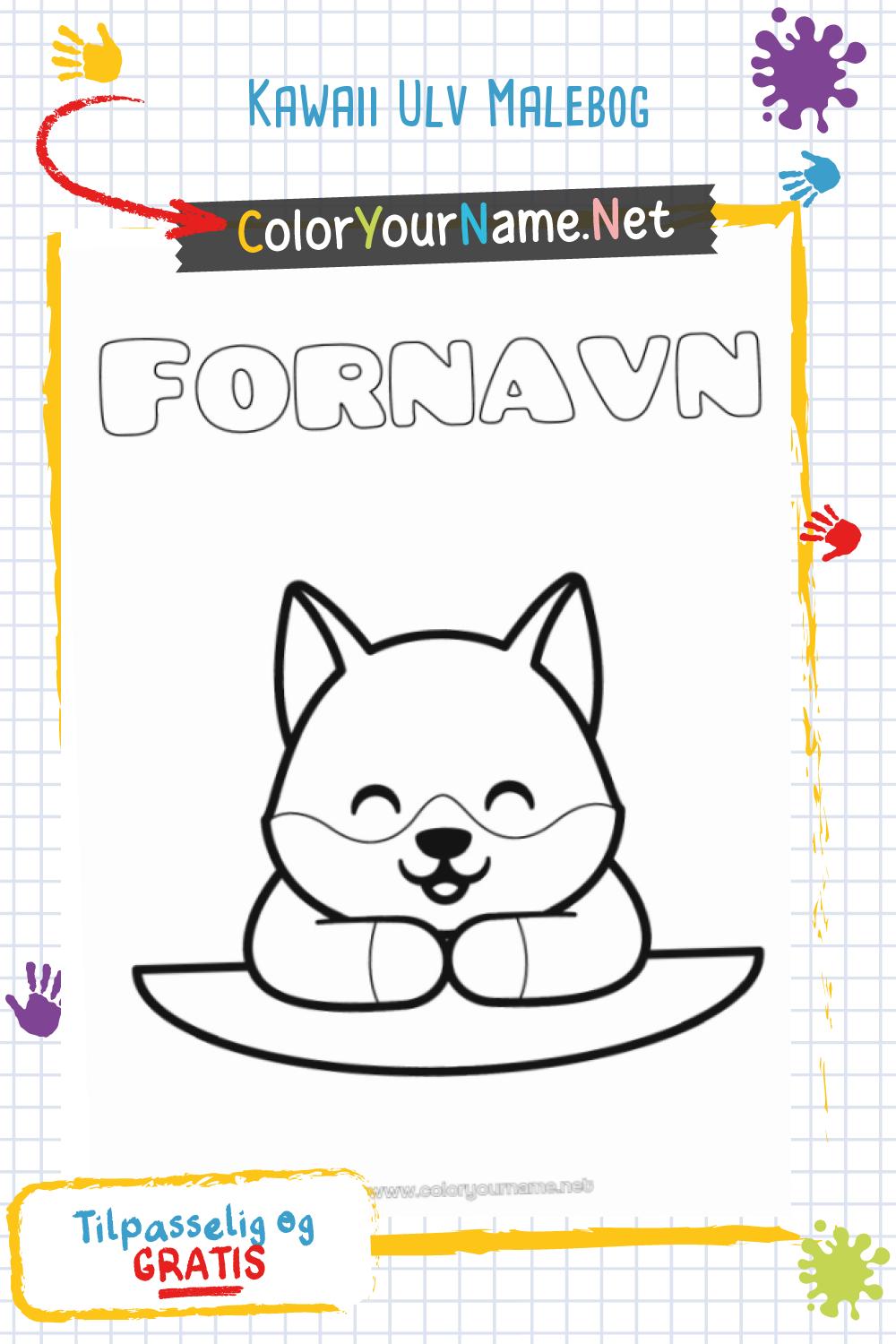 Kawaii Ulv Malebog