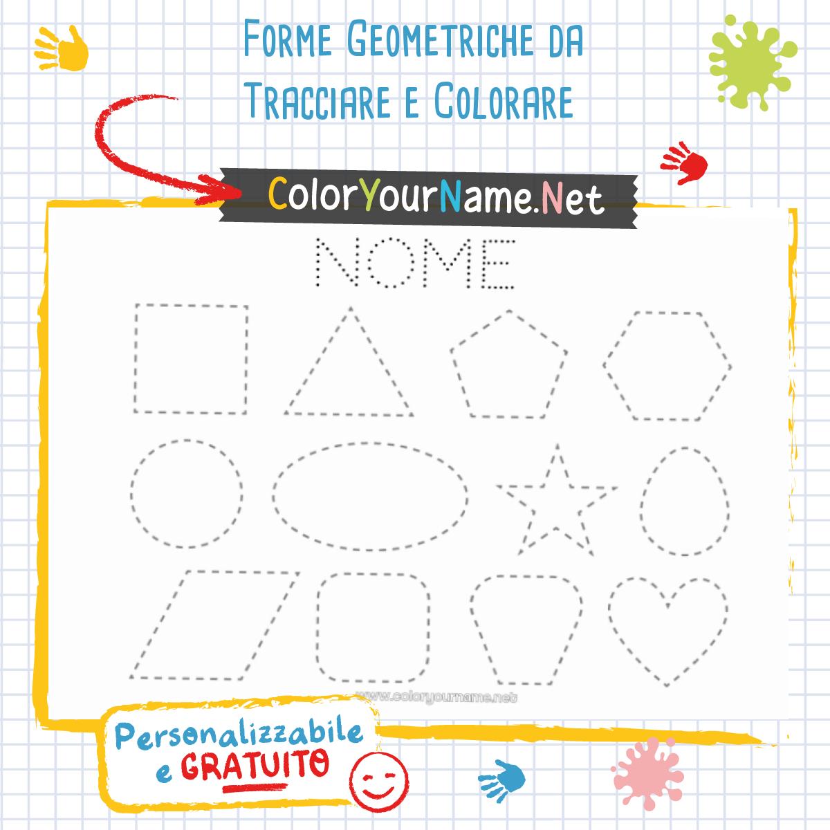 Forme Geometriche da Tracciare e Colorare