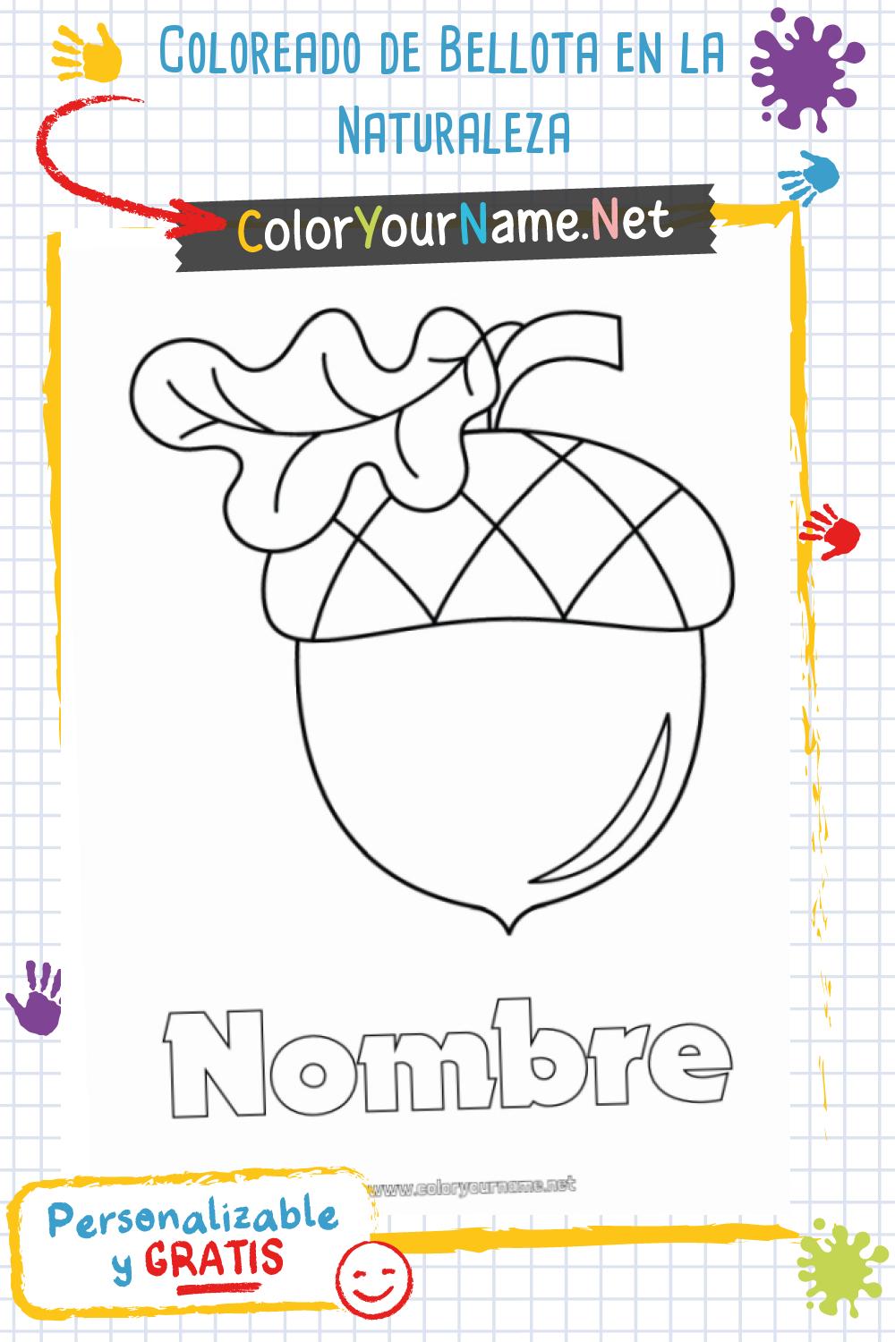 Coloreado de Bellota en la Naturaleza