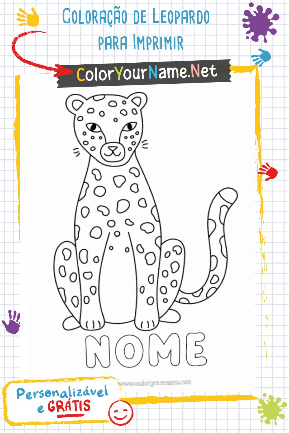 Coloração de Leopardo para Imprimir