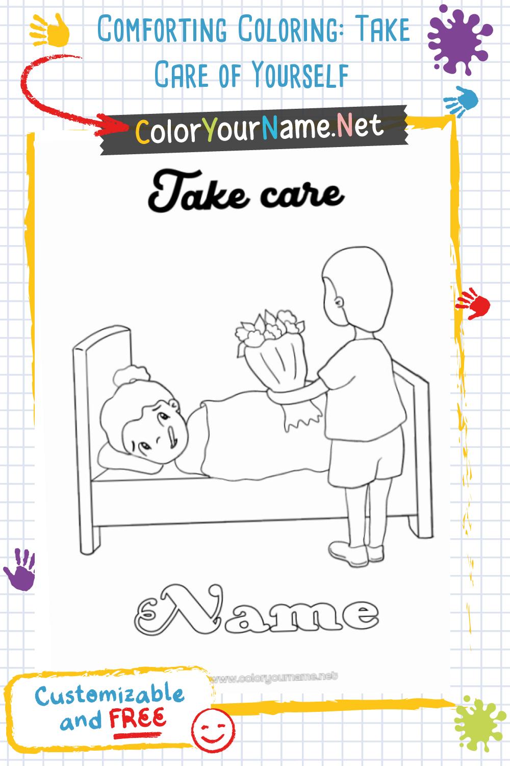 Comforting Coloring: Take Care of Yourself