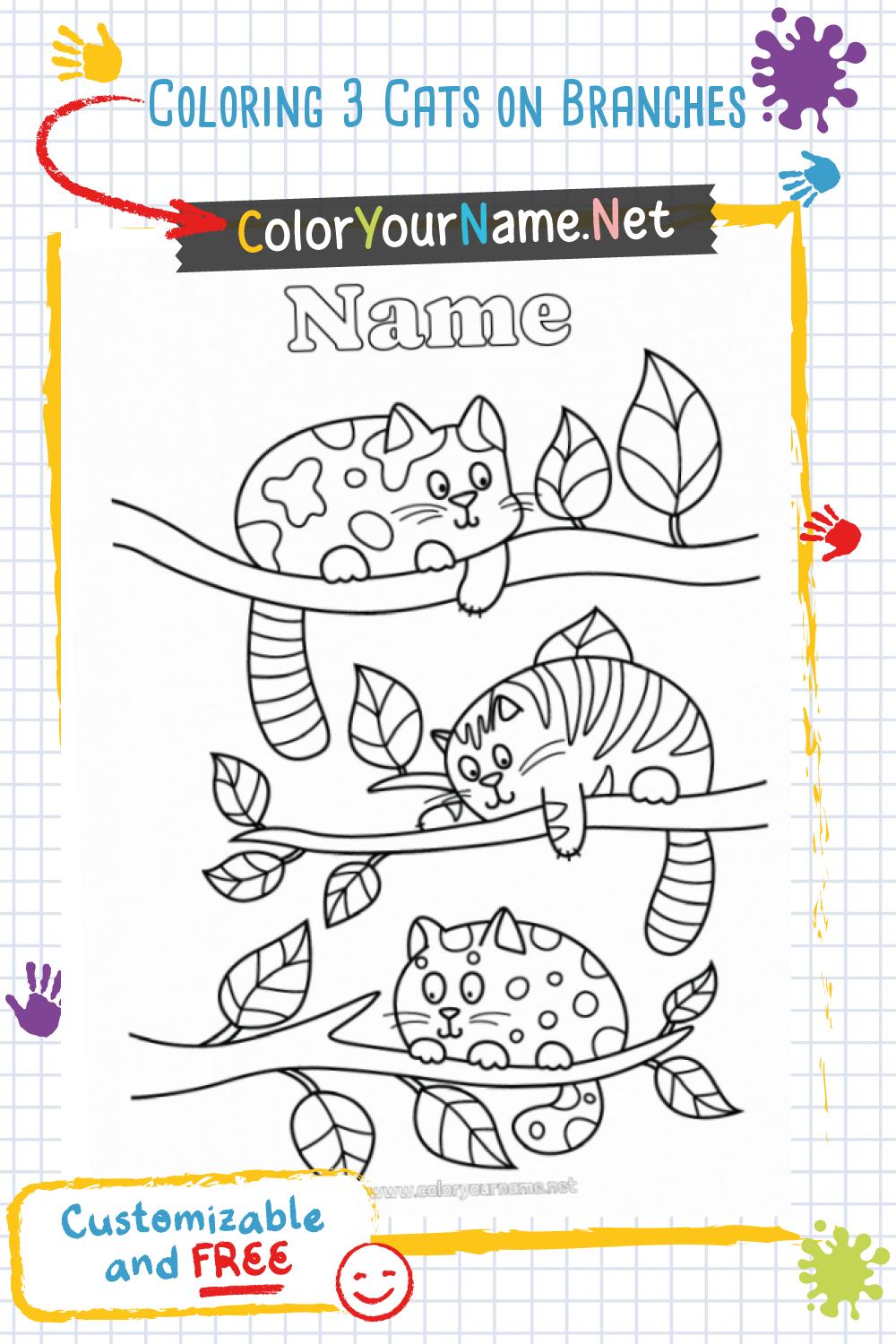 Coloring 3 Cats on Branches