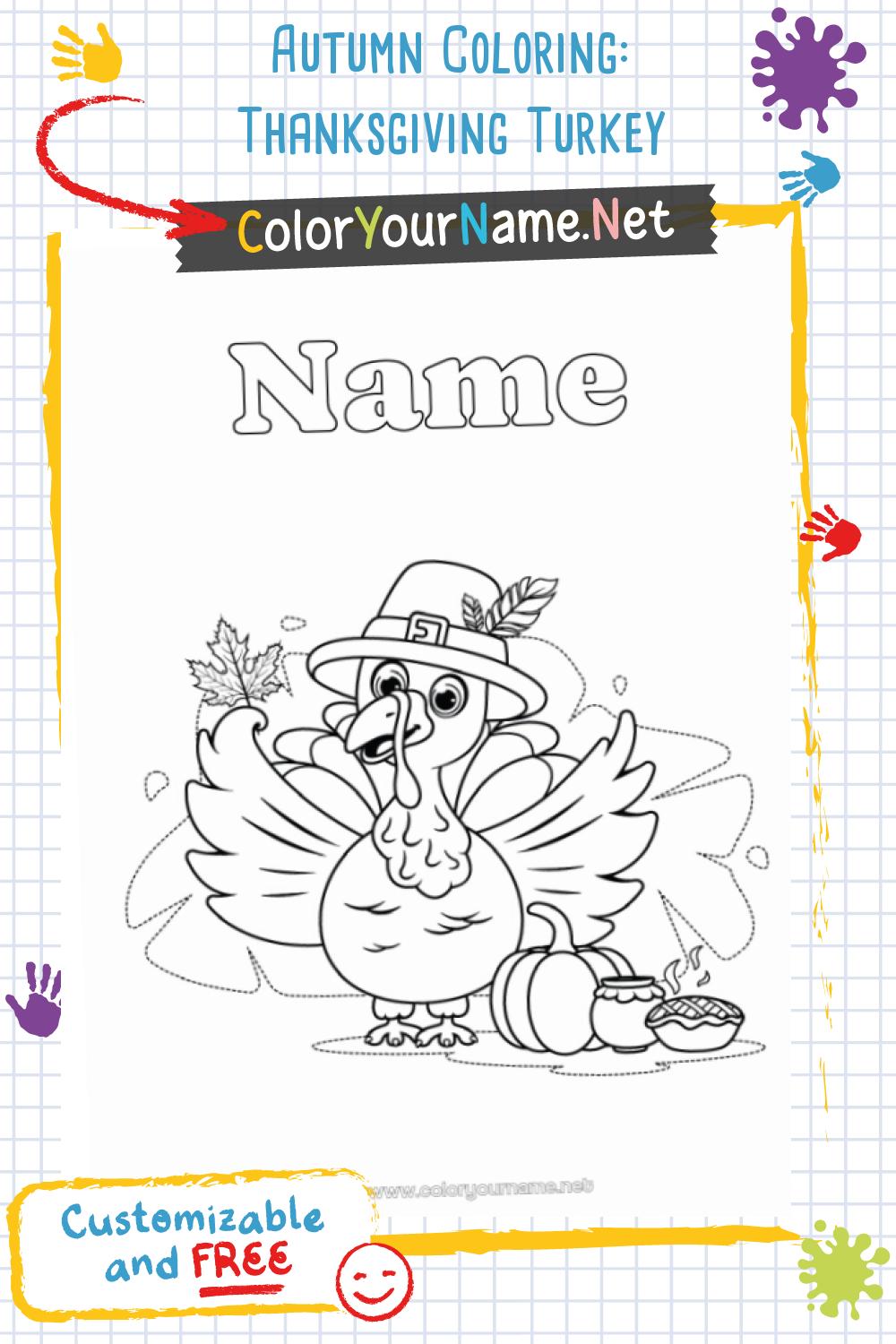 Autumn Coloring: Thanksgiving Turkey