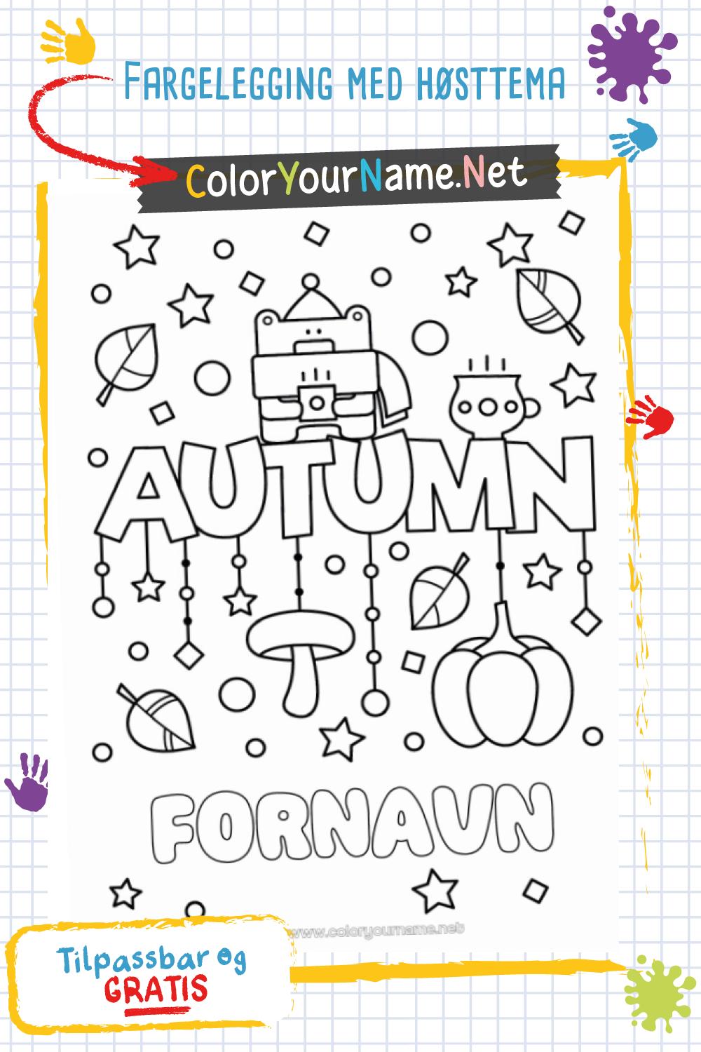 Fargelegging med høsttema