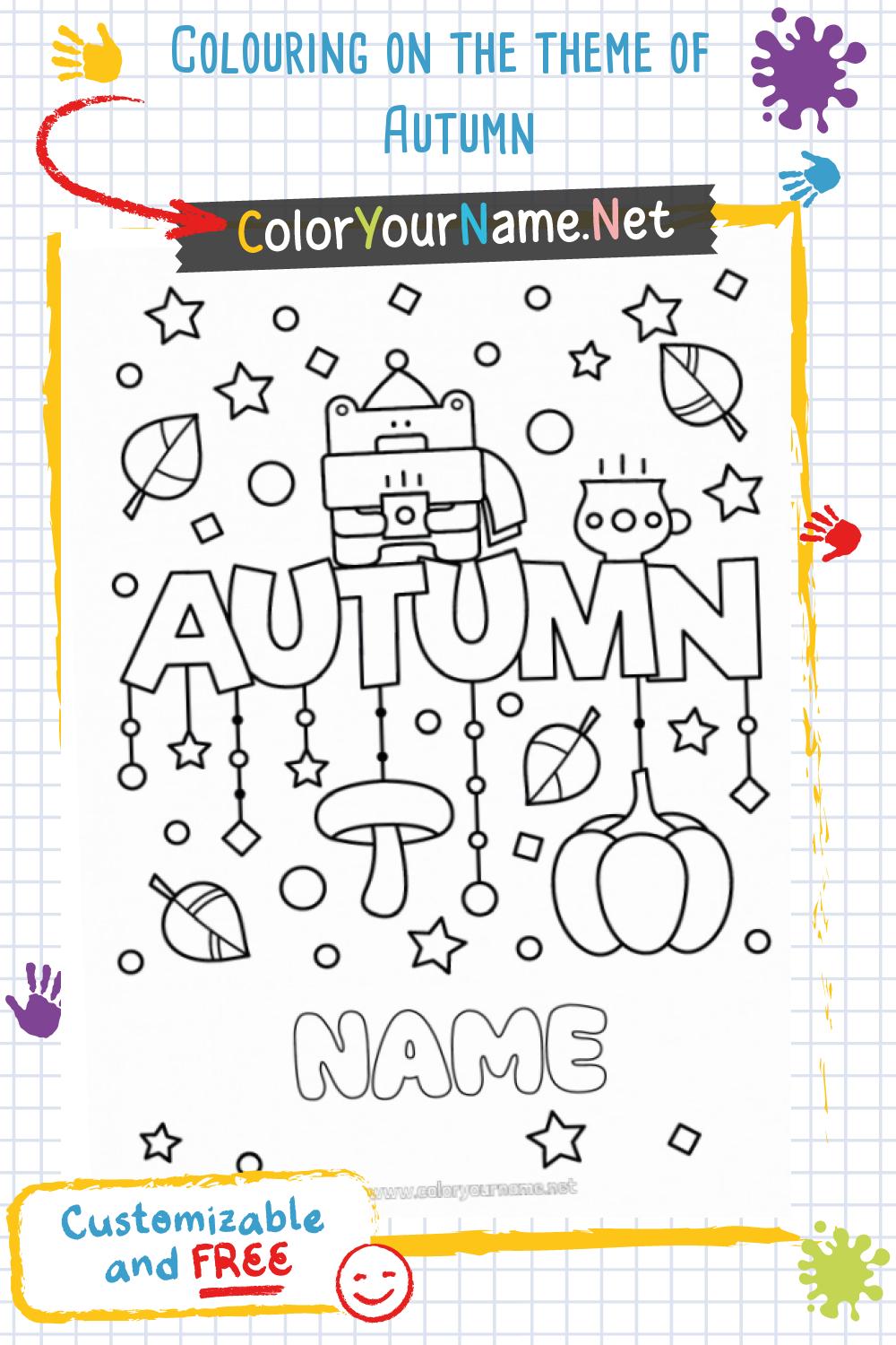 Colouring on the theme of Autumn
