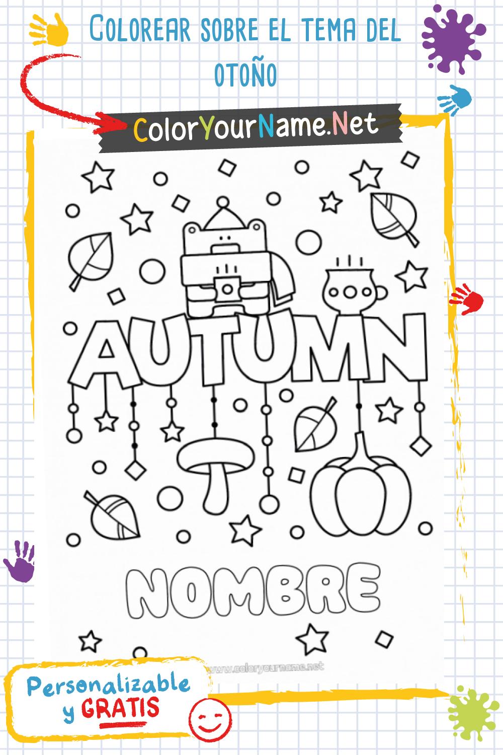 Colorear sobre el tema del otoño
