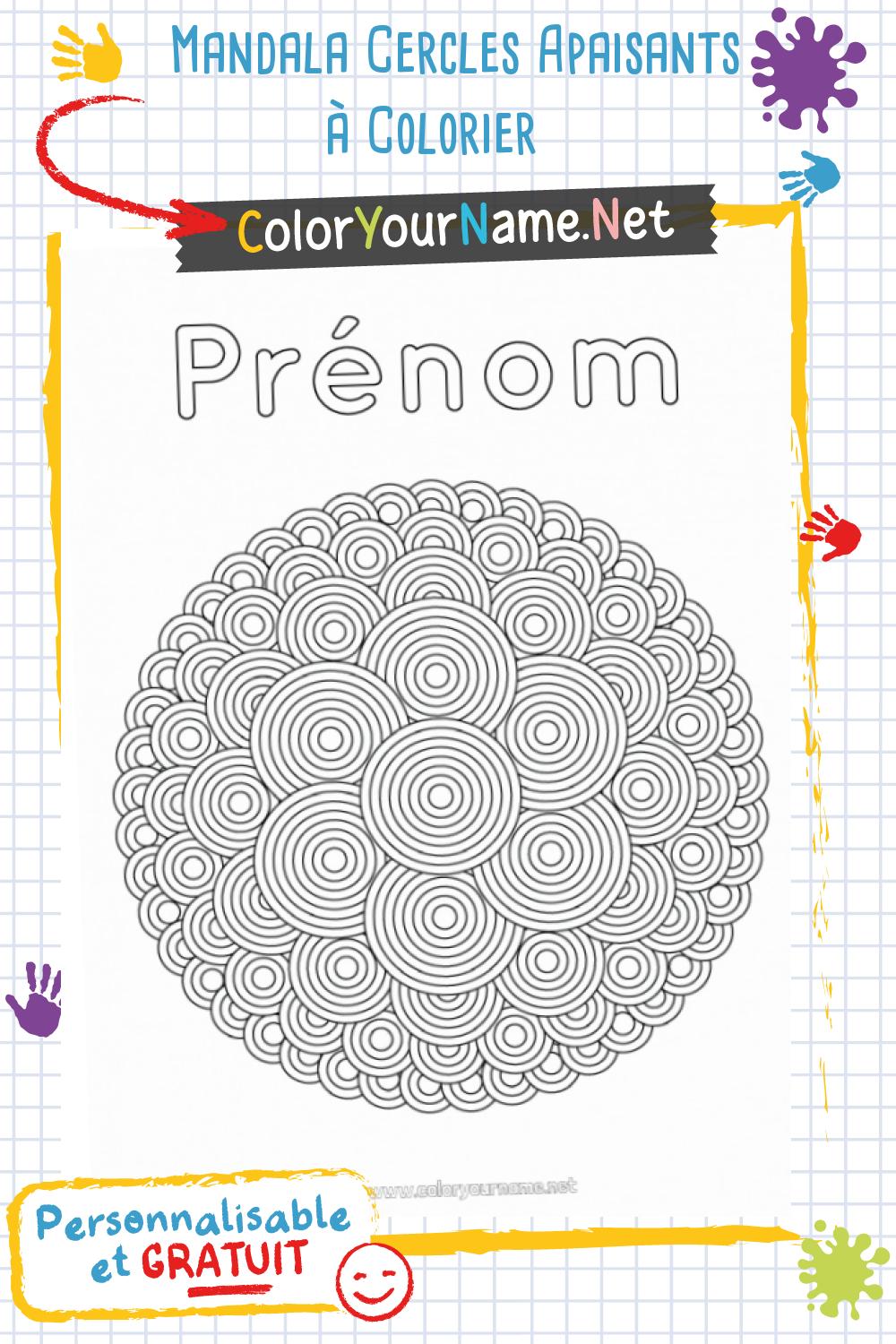 Mandala Cercles Apaisants à Colorier