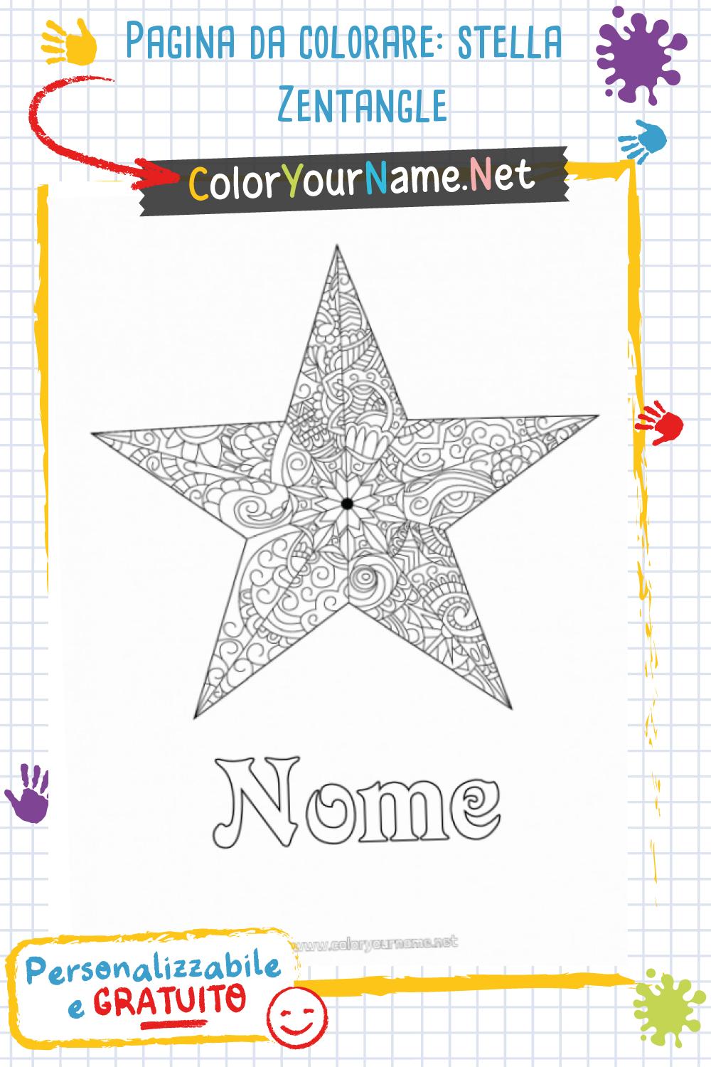 Pagina da colorare: stella Zentangle