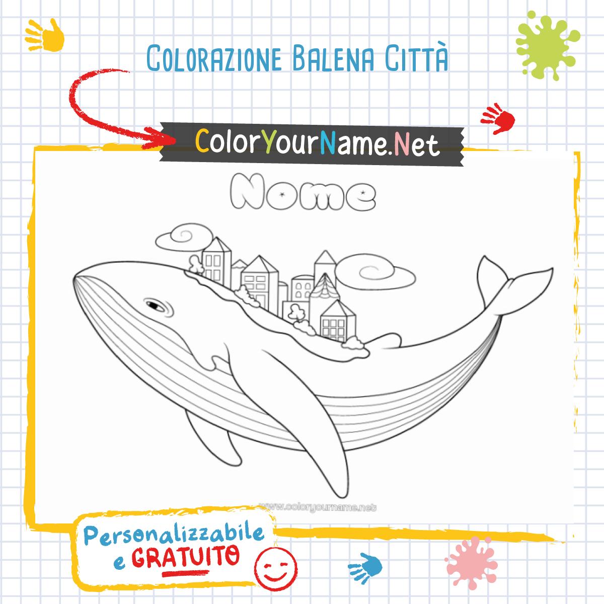 Colorazione Balena Città