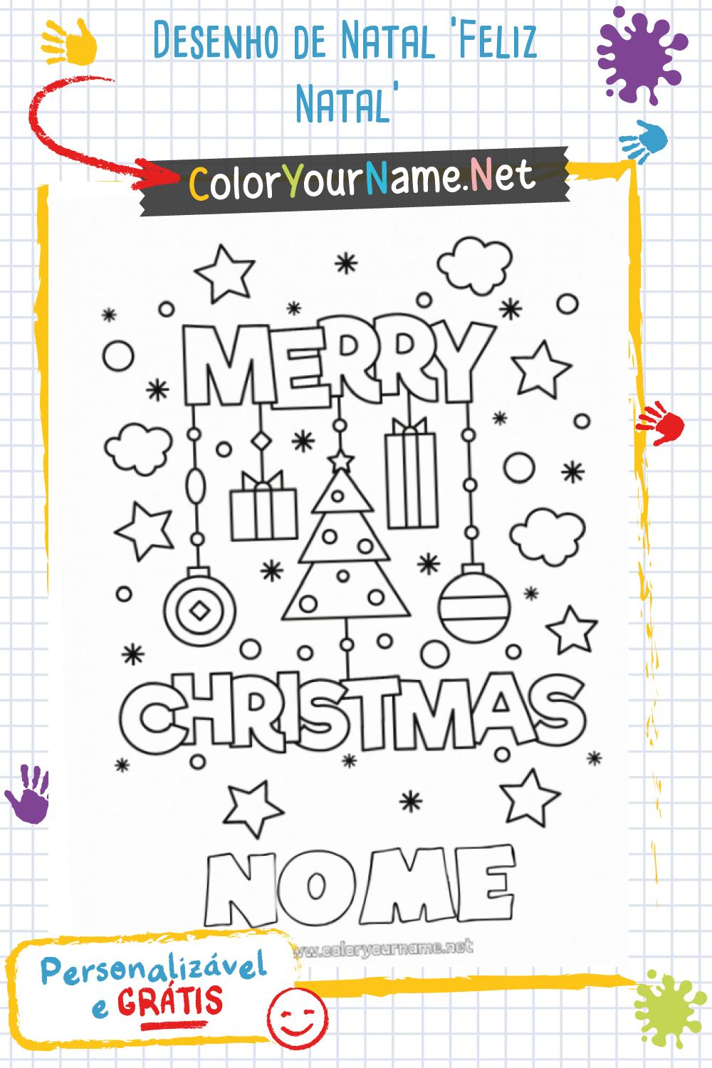 Desenho de Natal 'Feliz Natal'