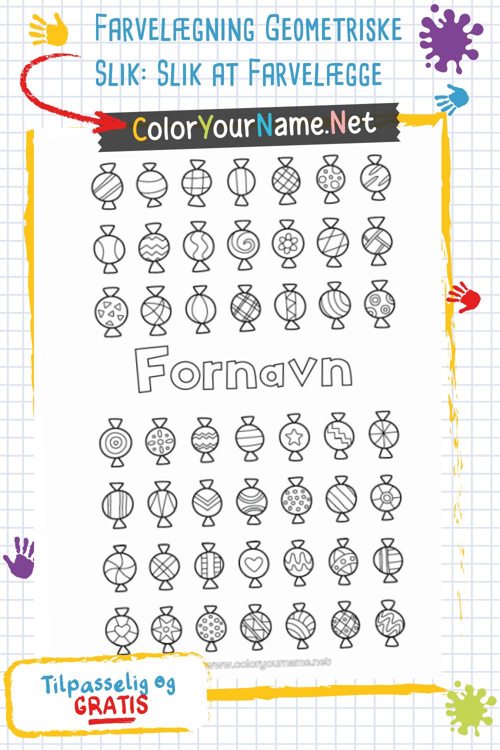 Farvelægning Geometriske Slik: Slik at Farvelægge