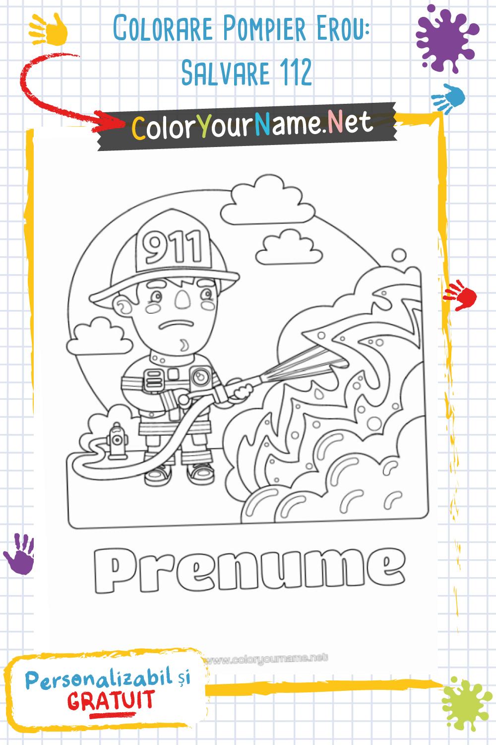 Colorare Pompier Erou: Salvare 112