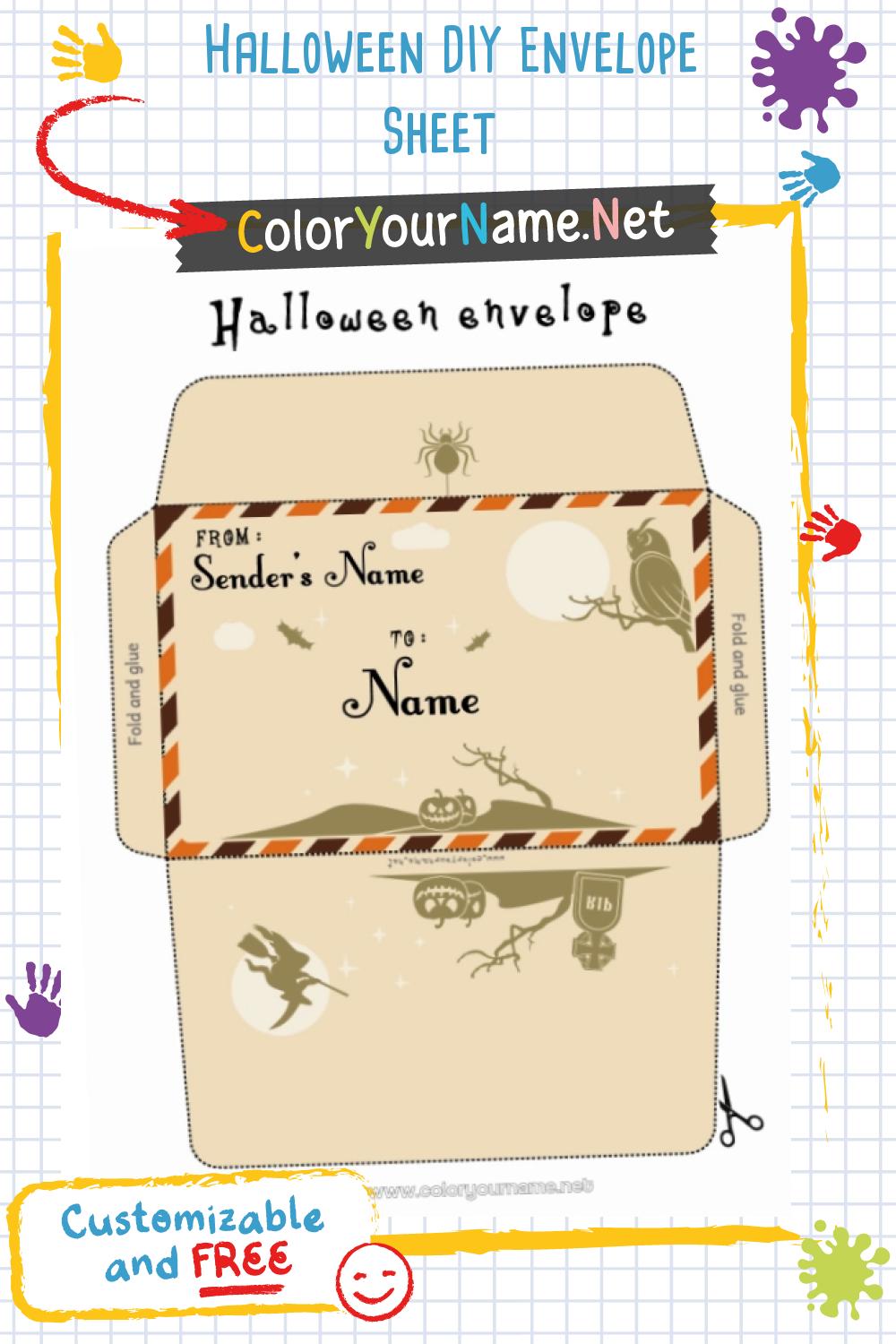 Halloween DIY Envelope Sheet