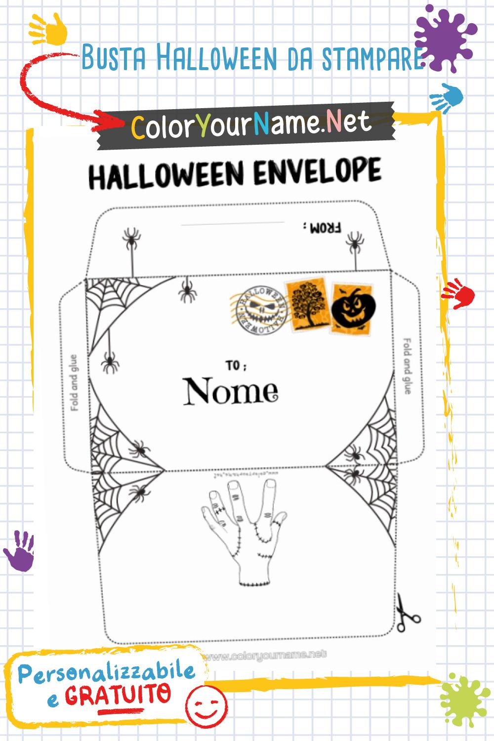 Busta Halloween da stampare