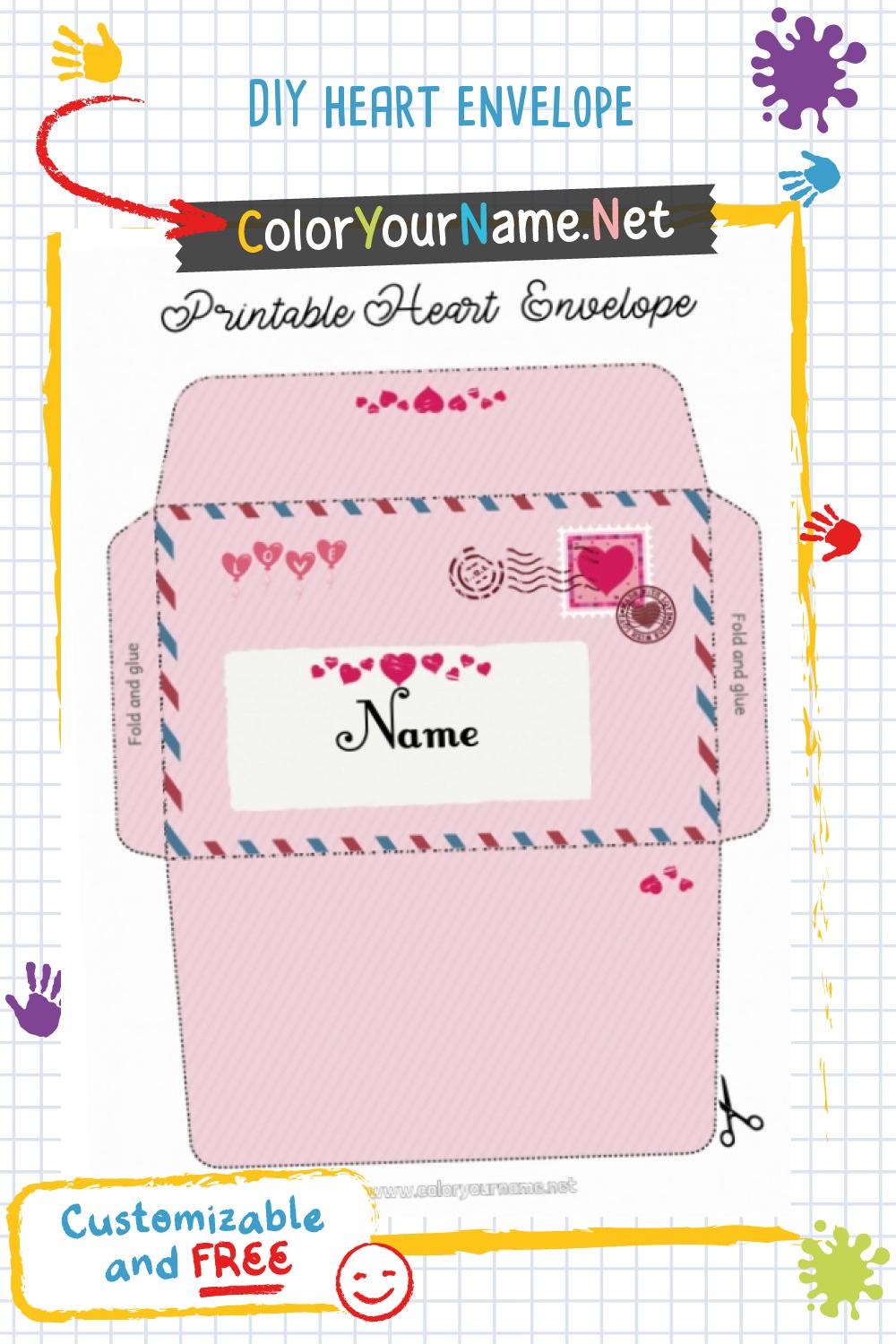 DIY heart envelope