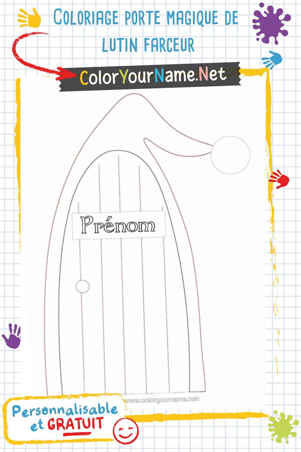 Coloriage porte magique de lutin farceur