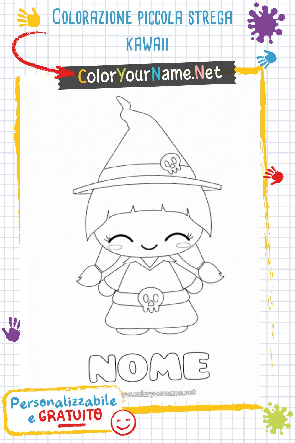 Colorazione piccola strega kawaii