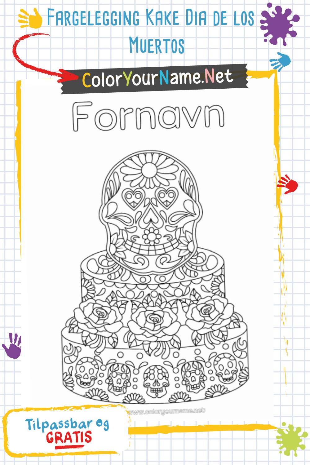 Fargelegging Kake Dia de los Muertos